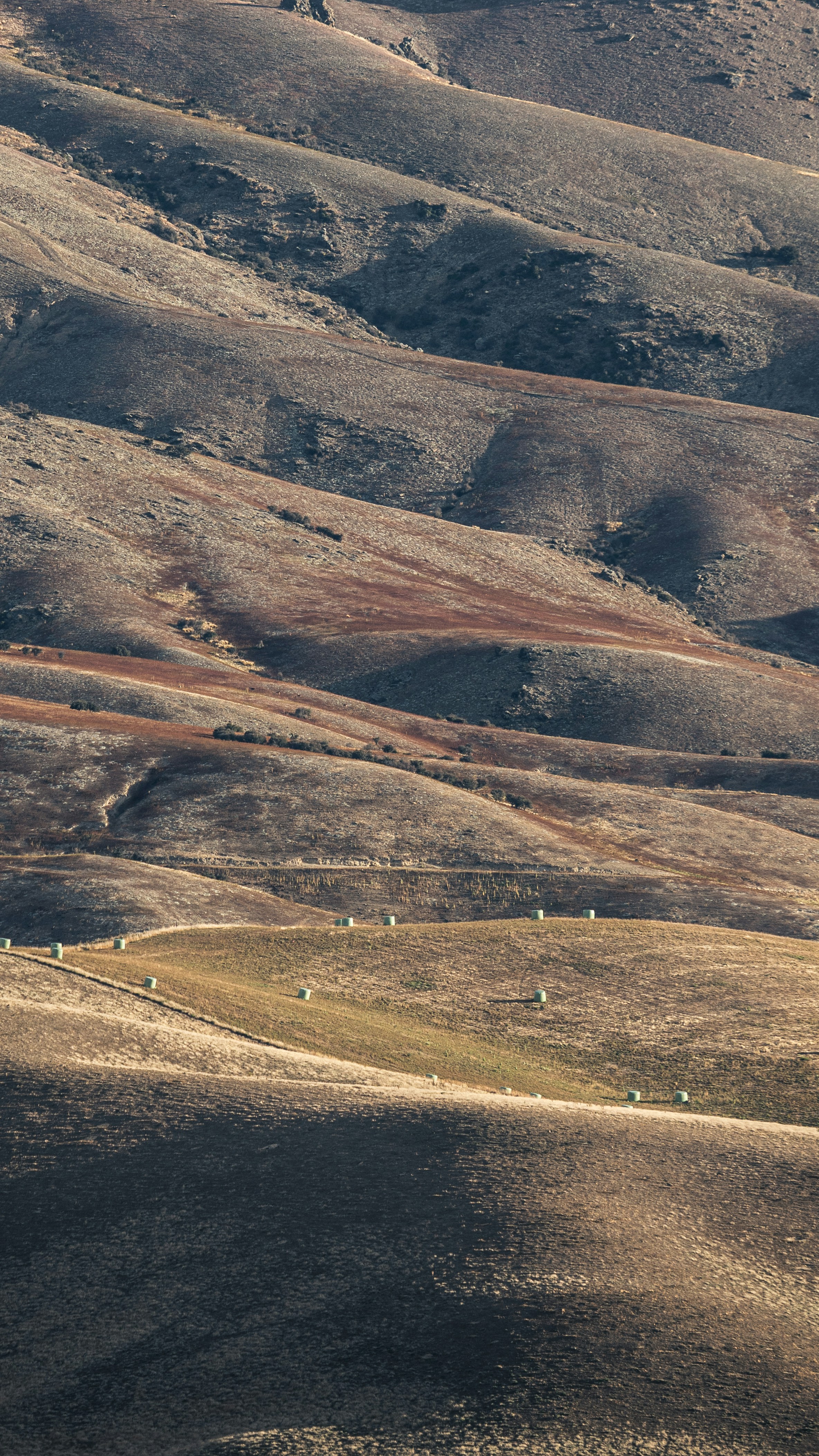 Undulating Hills in Ochre and Slate