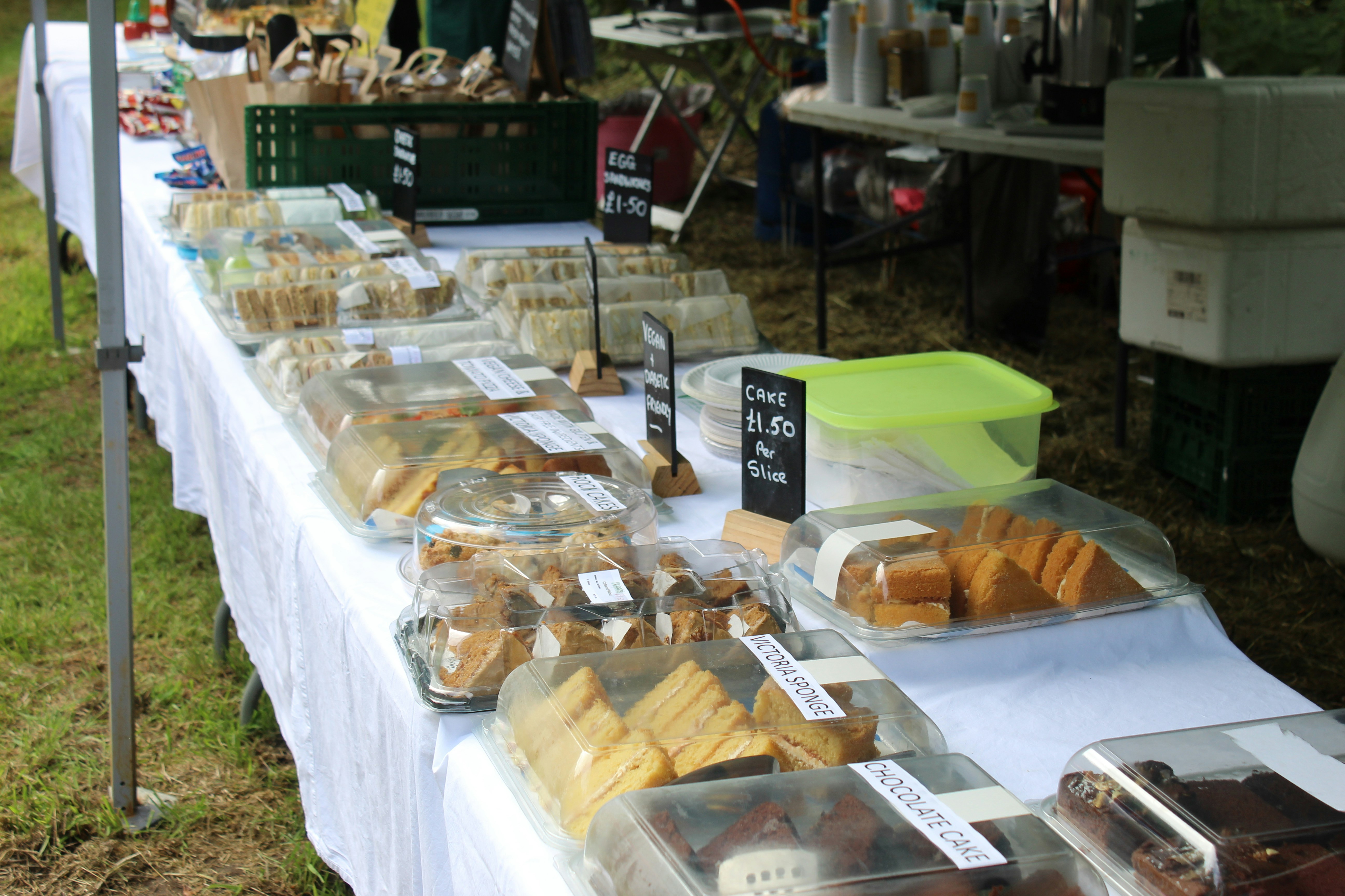 Sweet Row at a Weekend Market Stall
