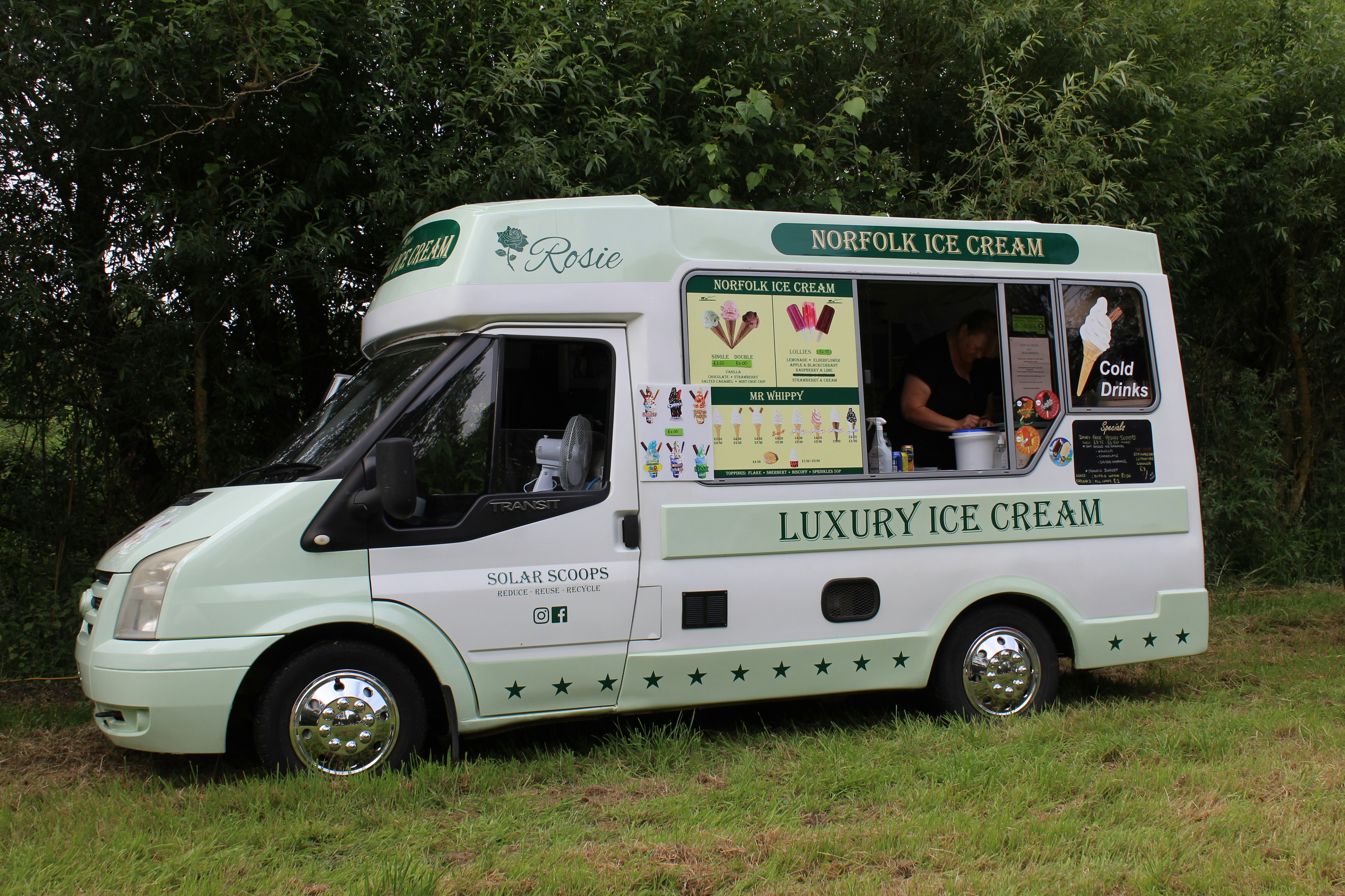 Luxury Ice Cream Van on Grassy Verge