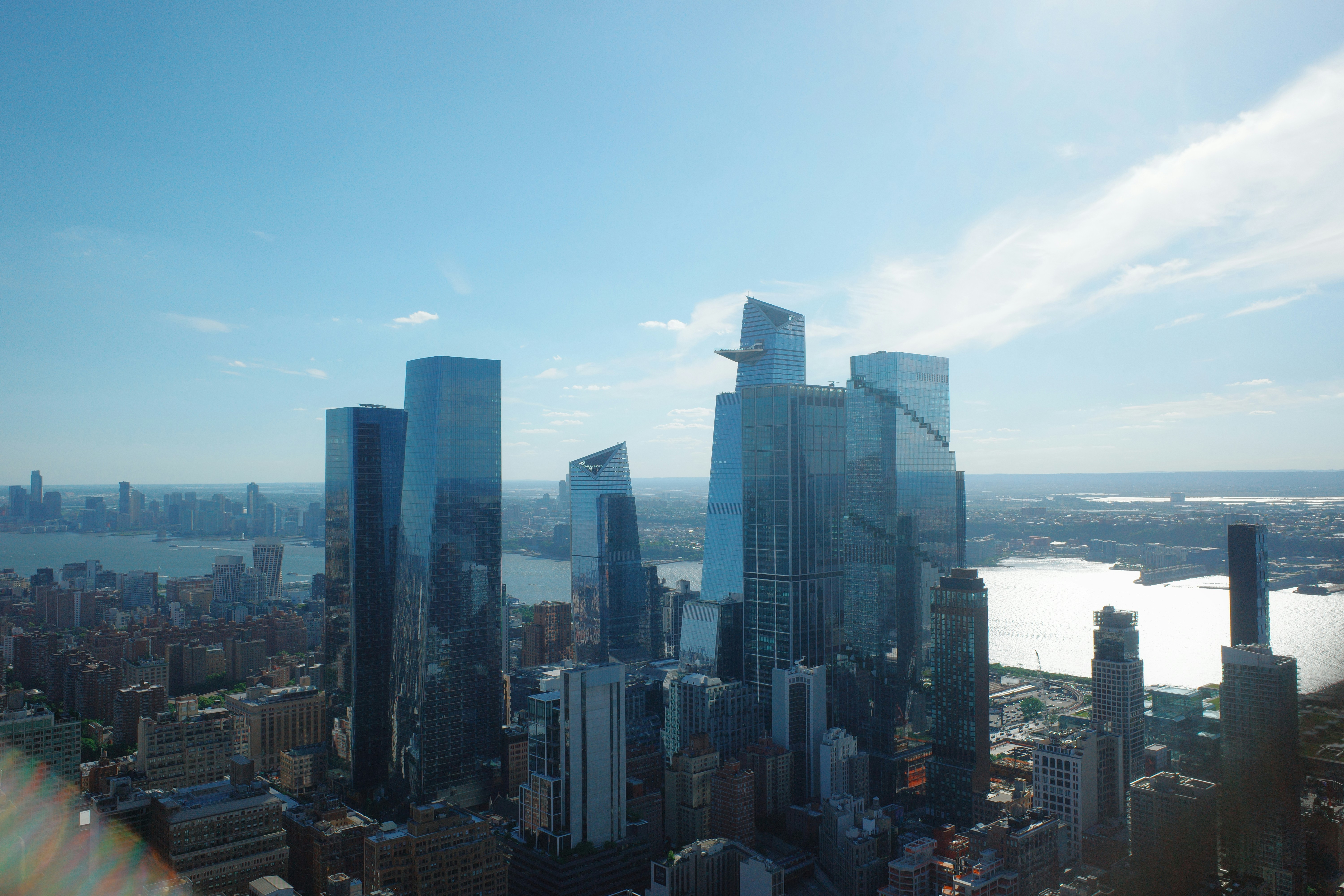 Glass Giants at Noon: Skyward Cityscape
