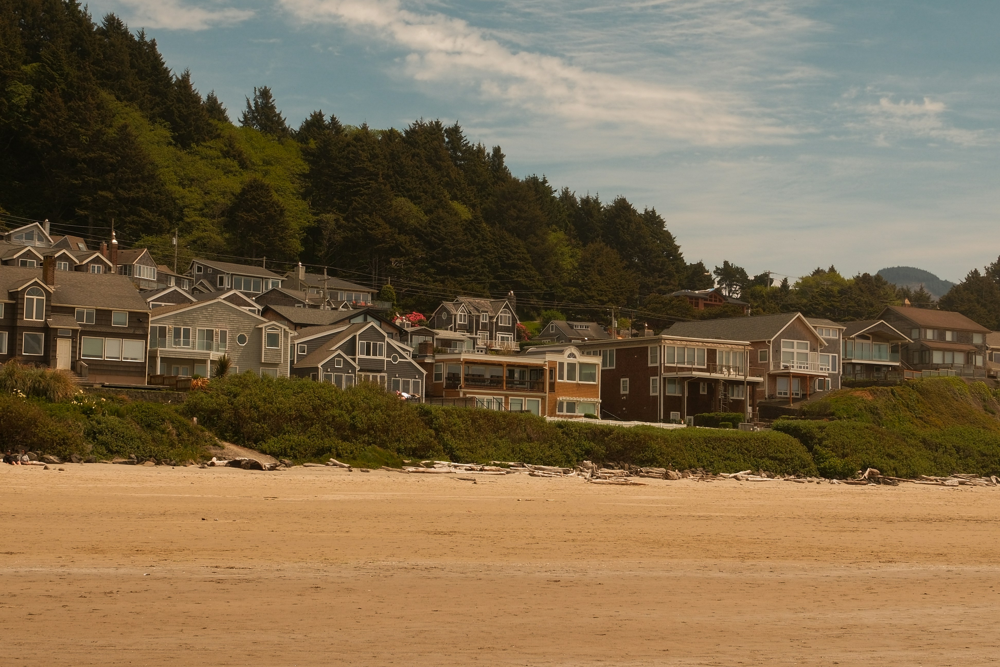 Coastal Homes Rise Above the Quiet Beach