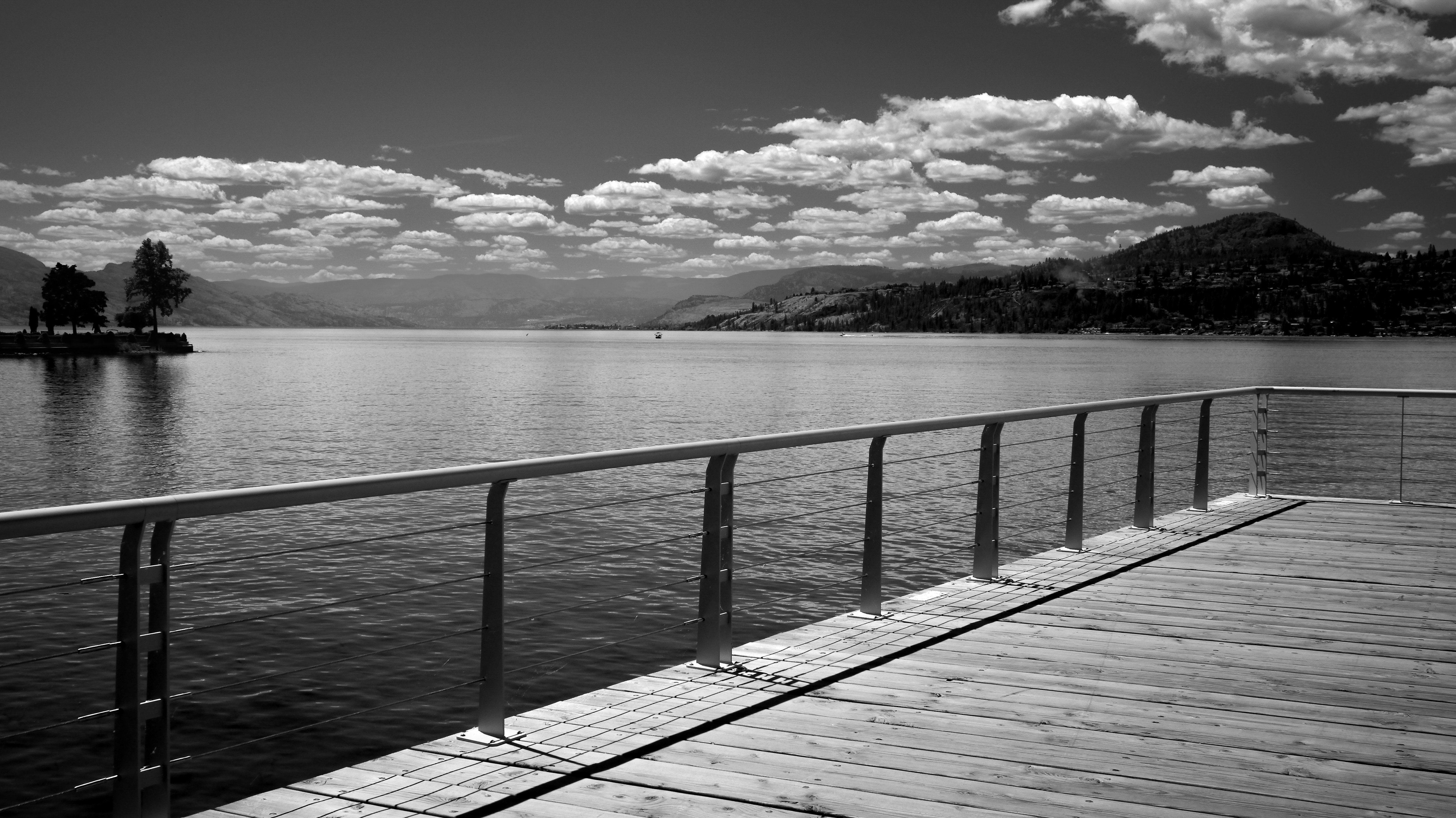 Pier Overlooking a Serene Lake: A Quiet Moment on the Docks