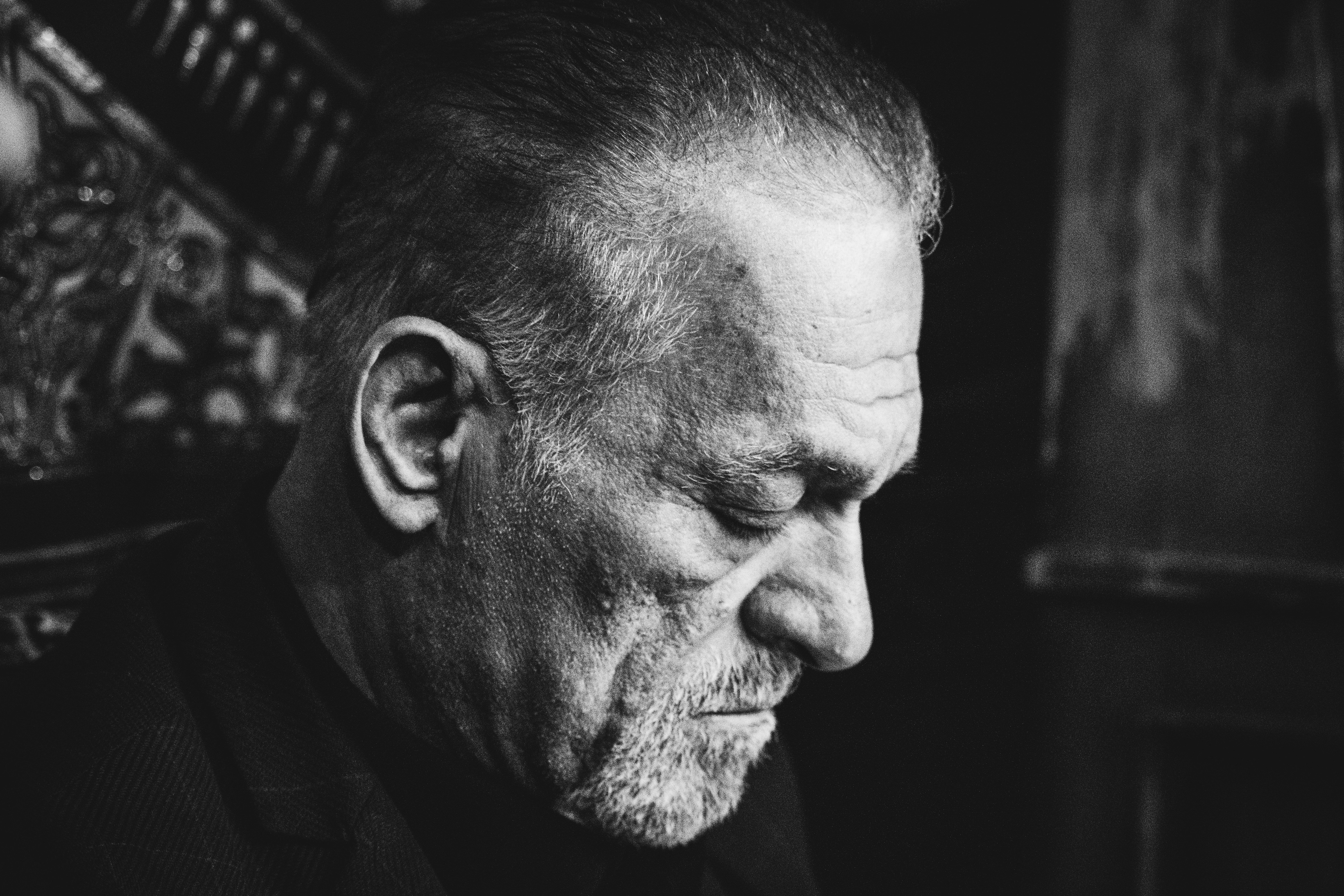 Contemplation in Grayscale: A Quiet Portrait