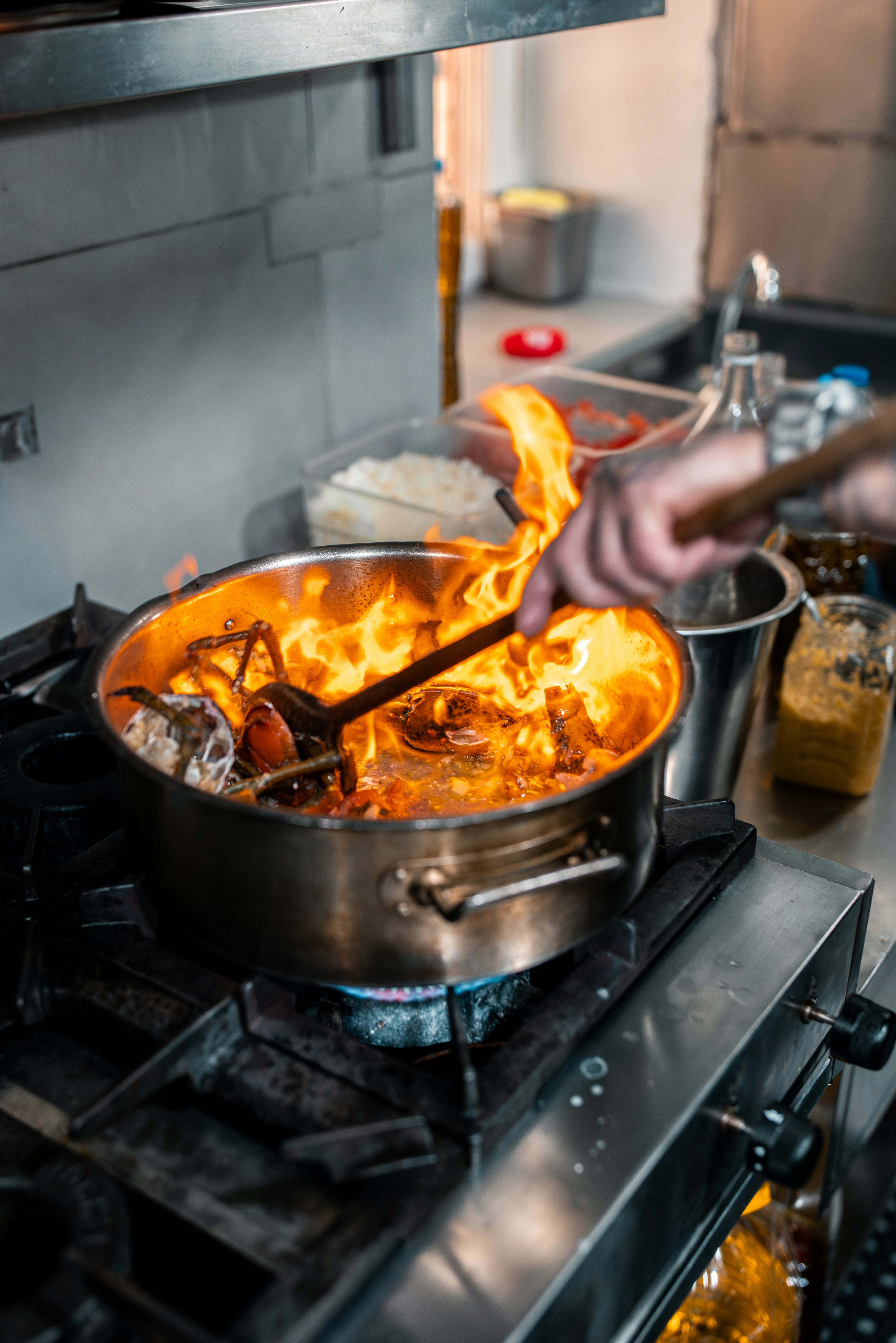 Fiery Sauté: Knife, Flame, and Flavor in Motion