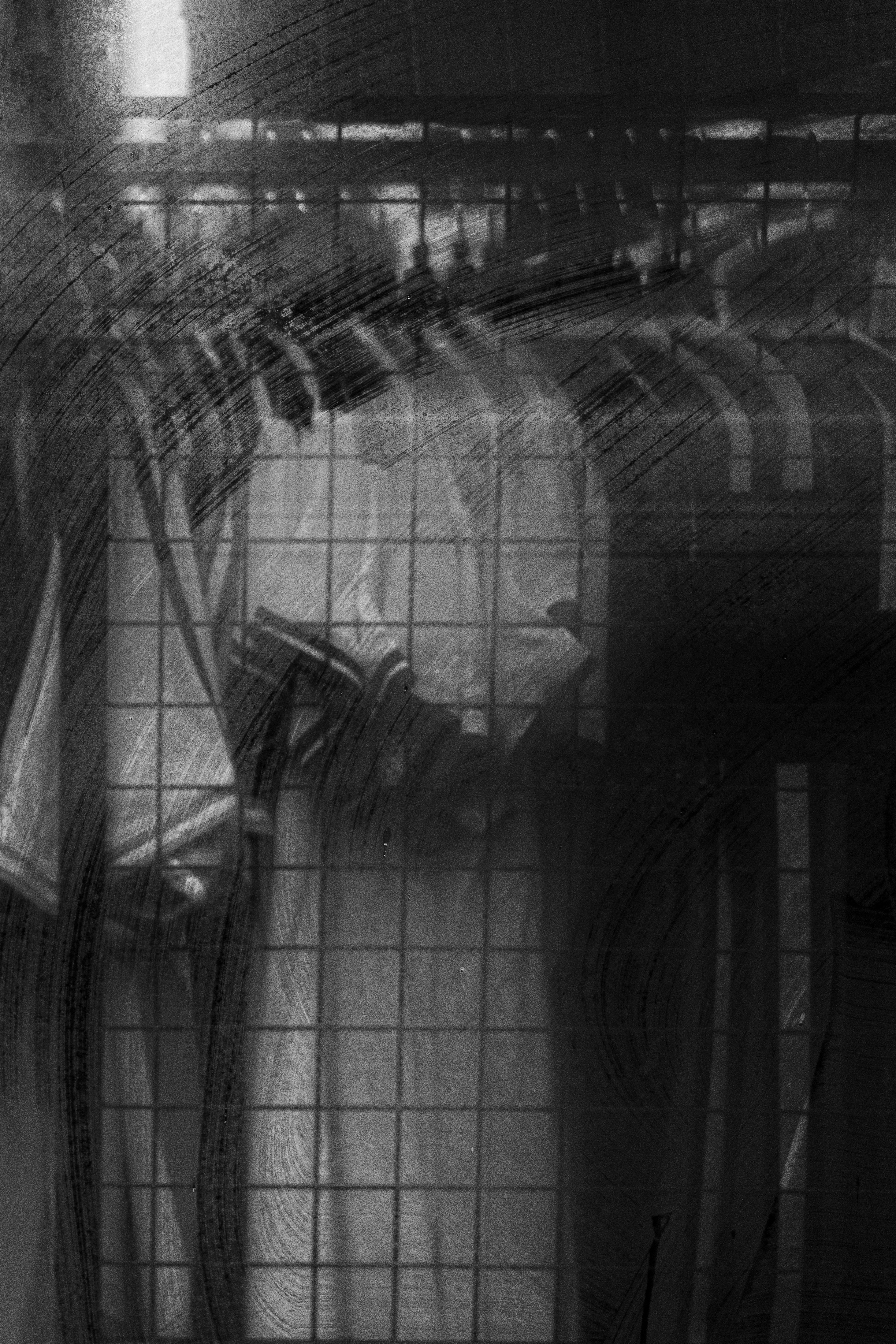 Reflections in a Grainy, Layered Wardrobe