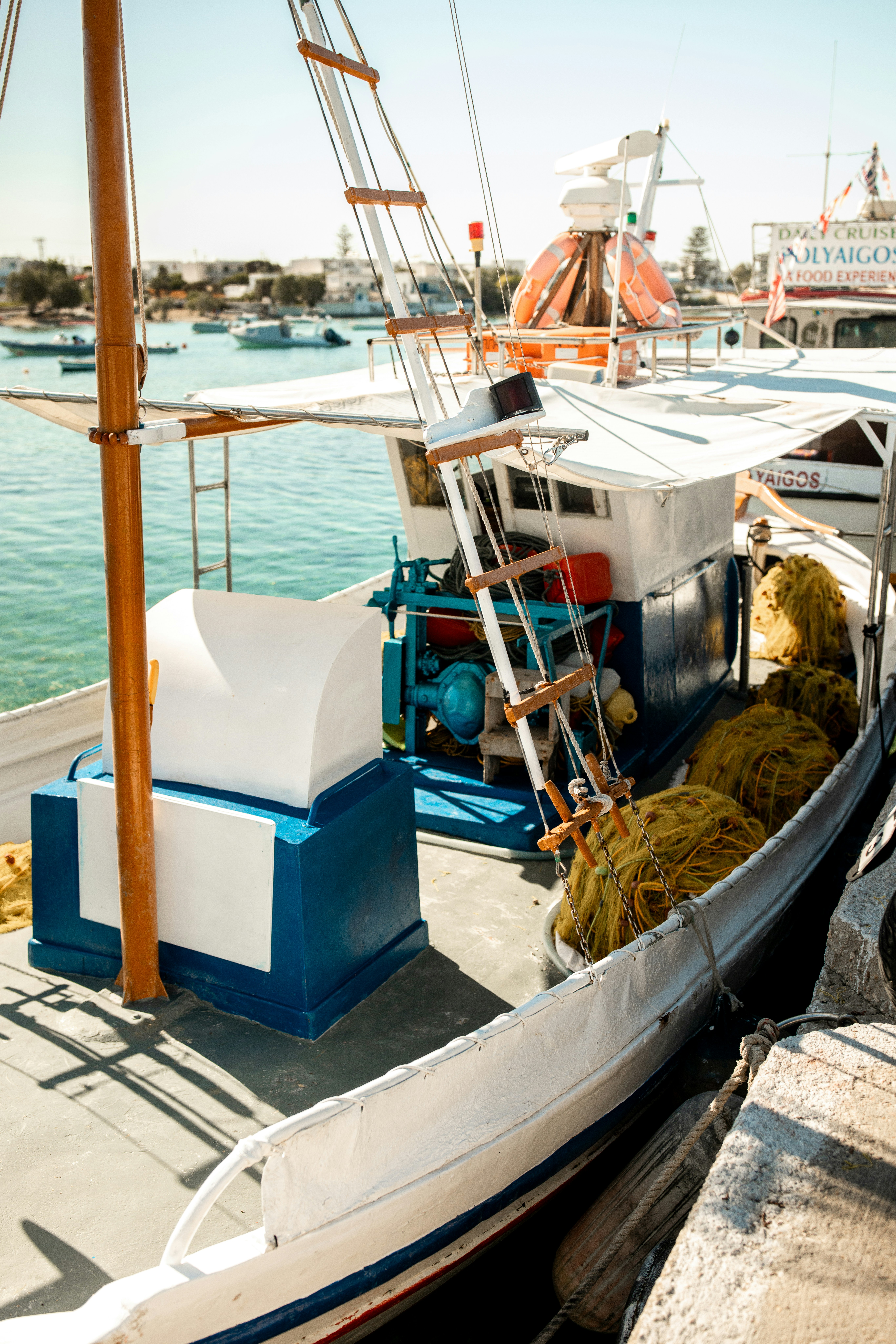 A Quiet Dockside Detail: The Workboat at Harbor Edge