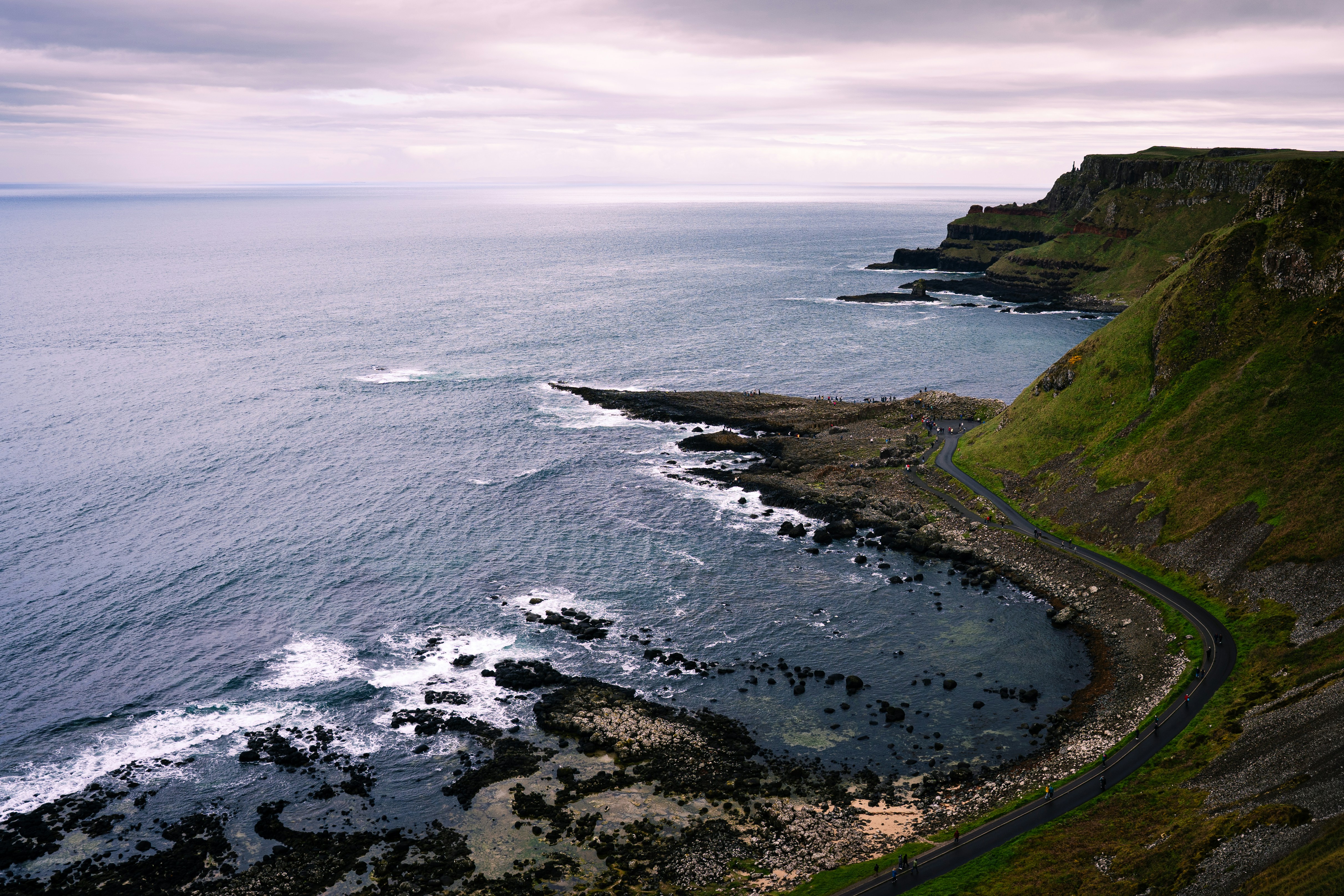 Cliffside Road Dampened by Morning Light