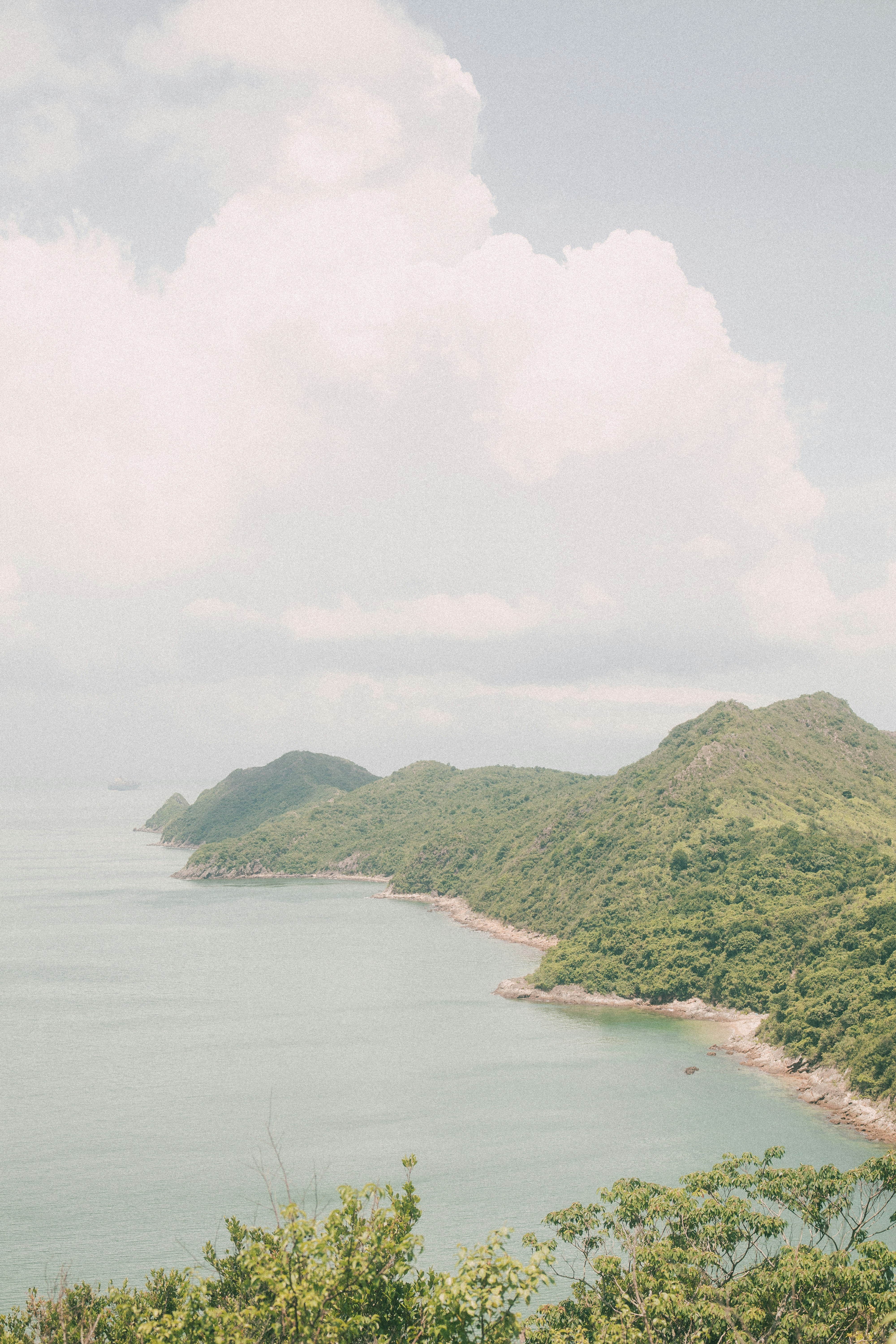 Coastal Ridge Reaching Toward a Calm Horizon