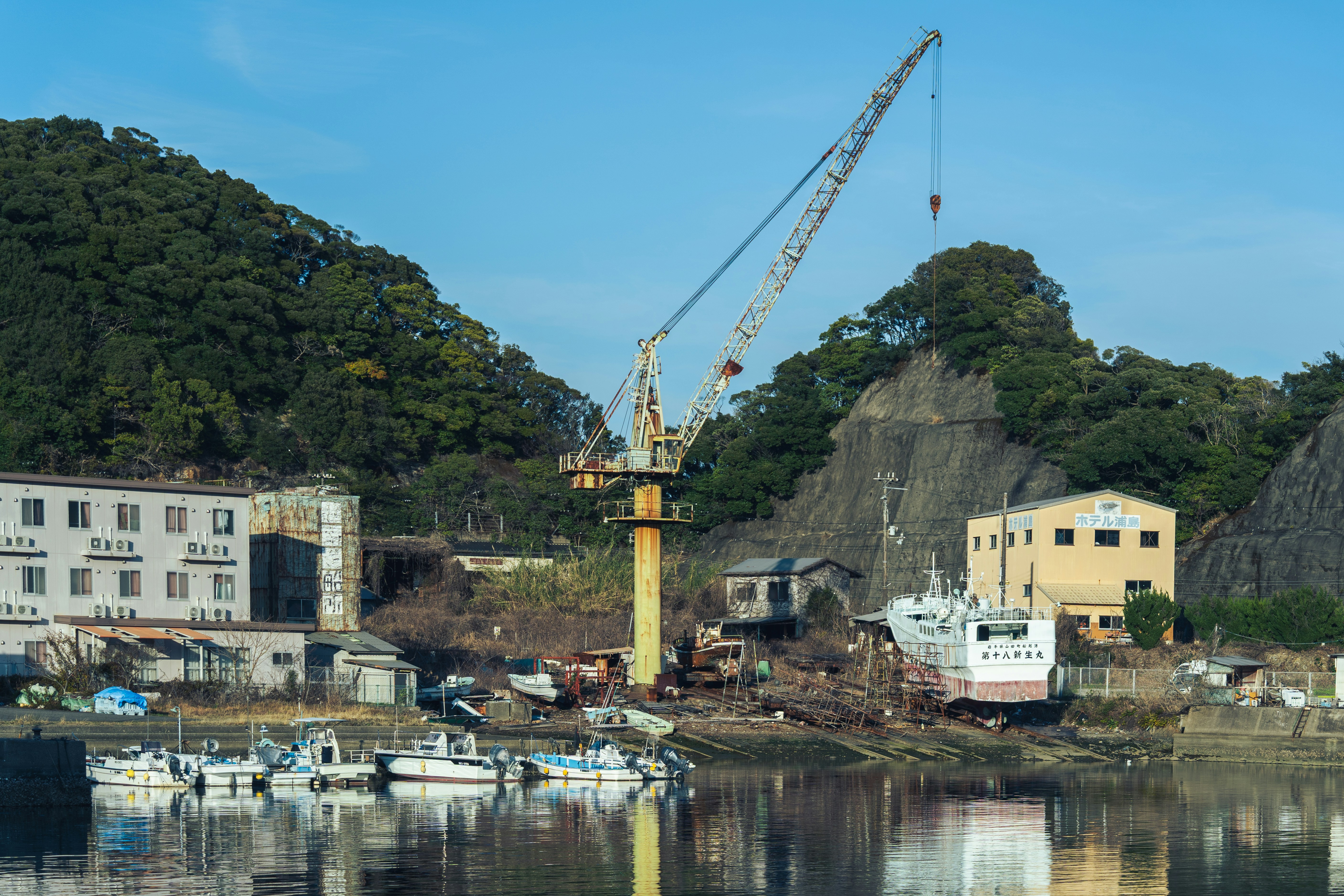 Crane at the Quayside: Progress Over the Water