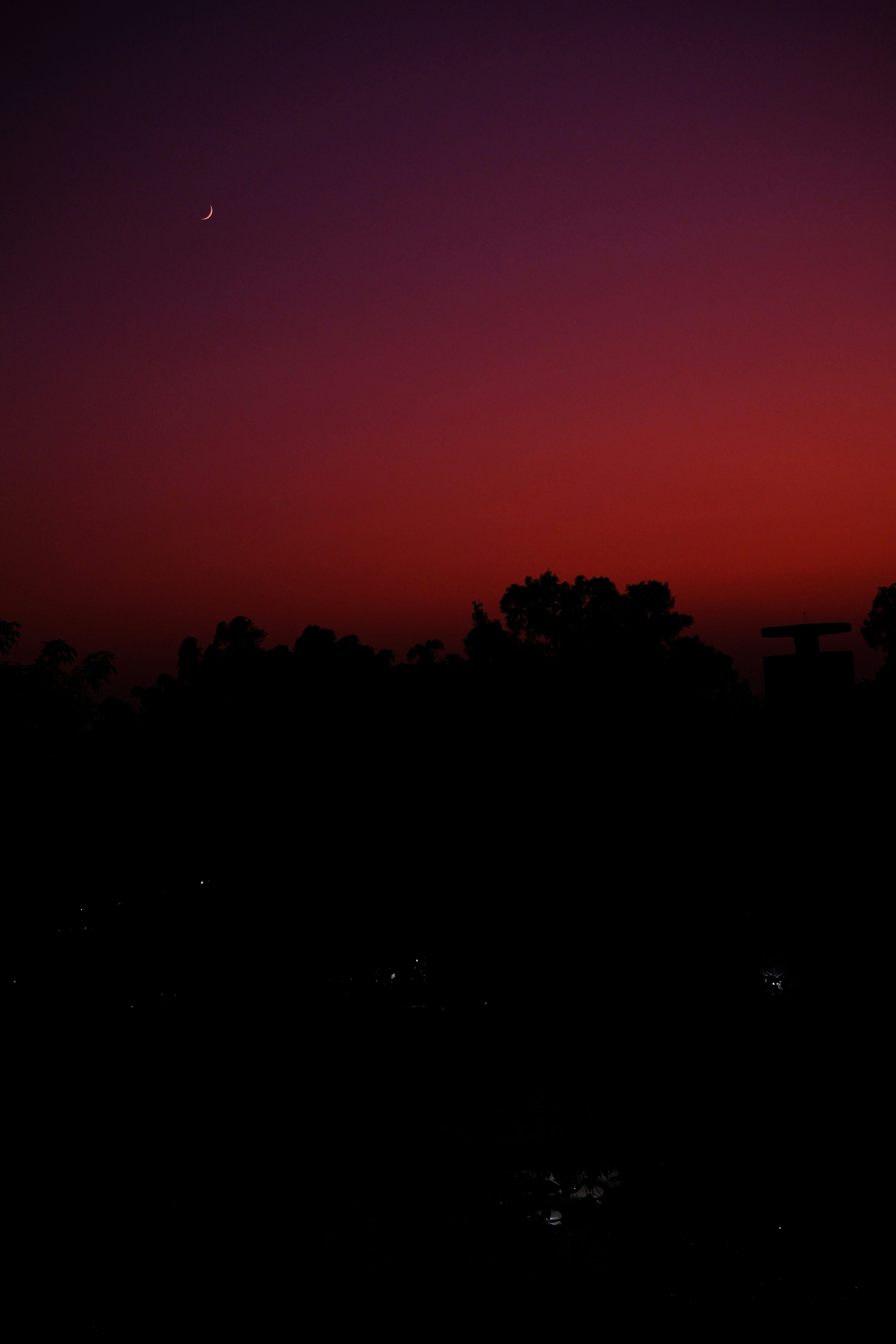 Dawn Crescent Over Silent Horizon