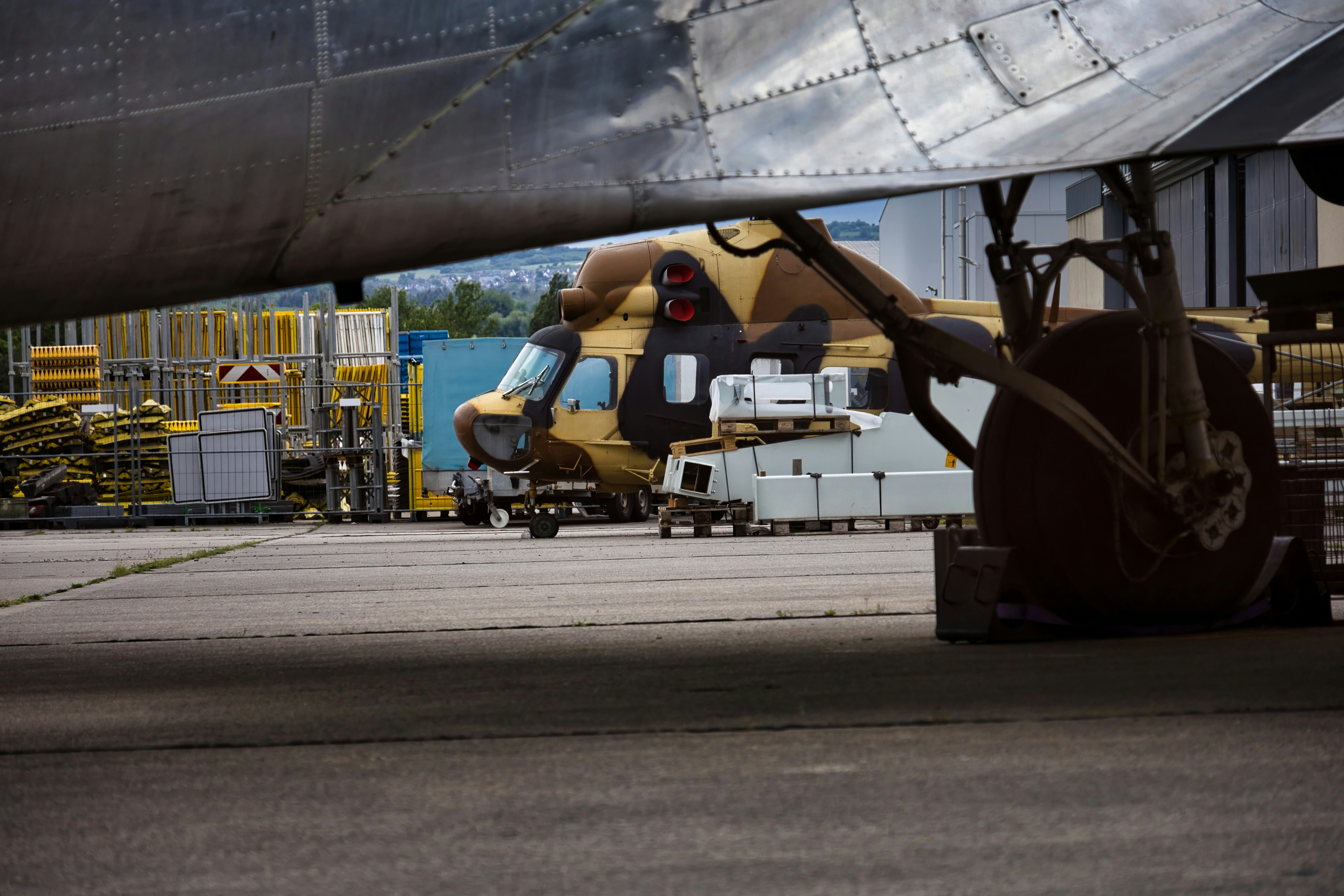 Under the Wing: Grounded Aircraft Nose-to-Wagon Detailing