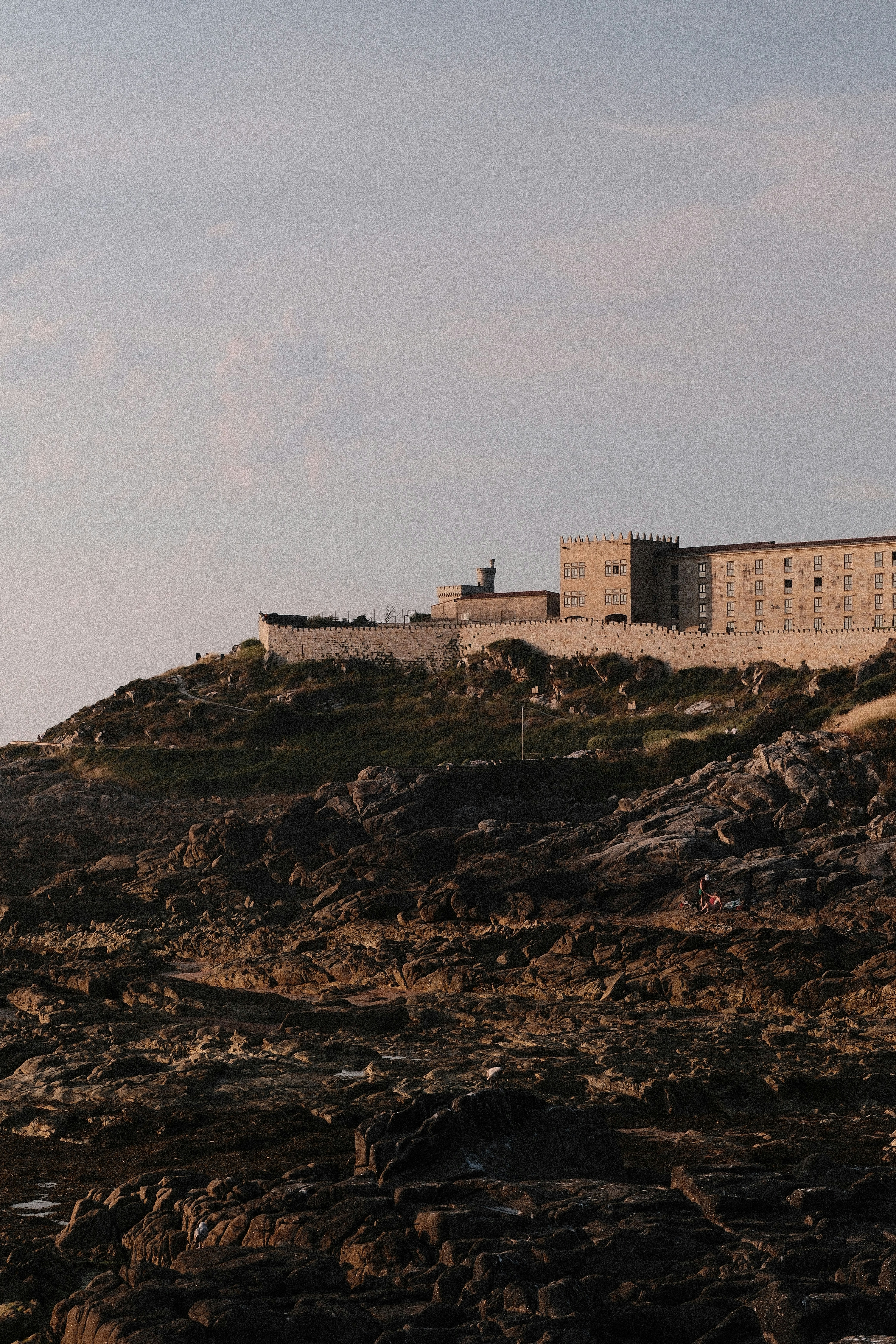 Clifftop Fortress Overlooking a Rugged Shore