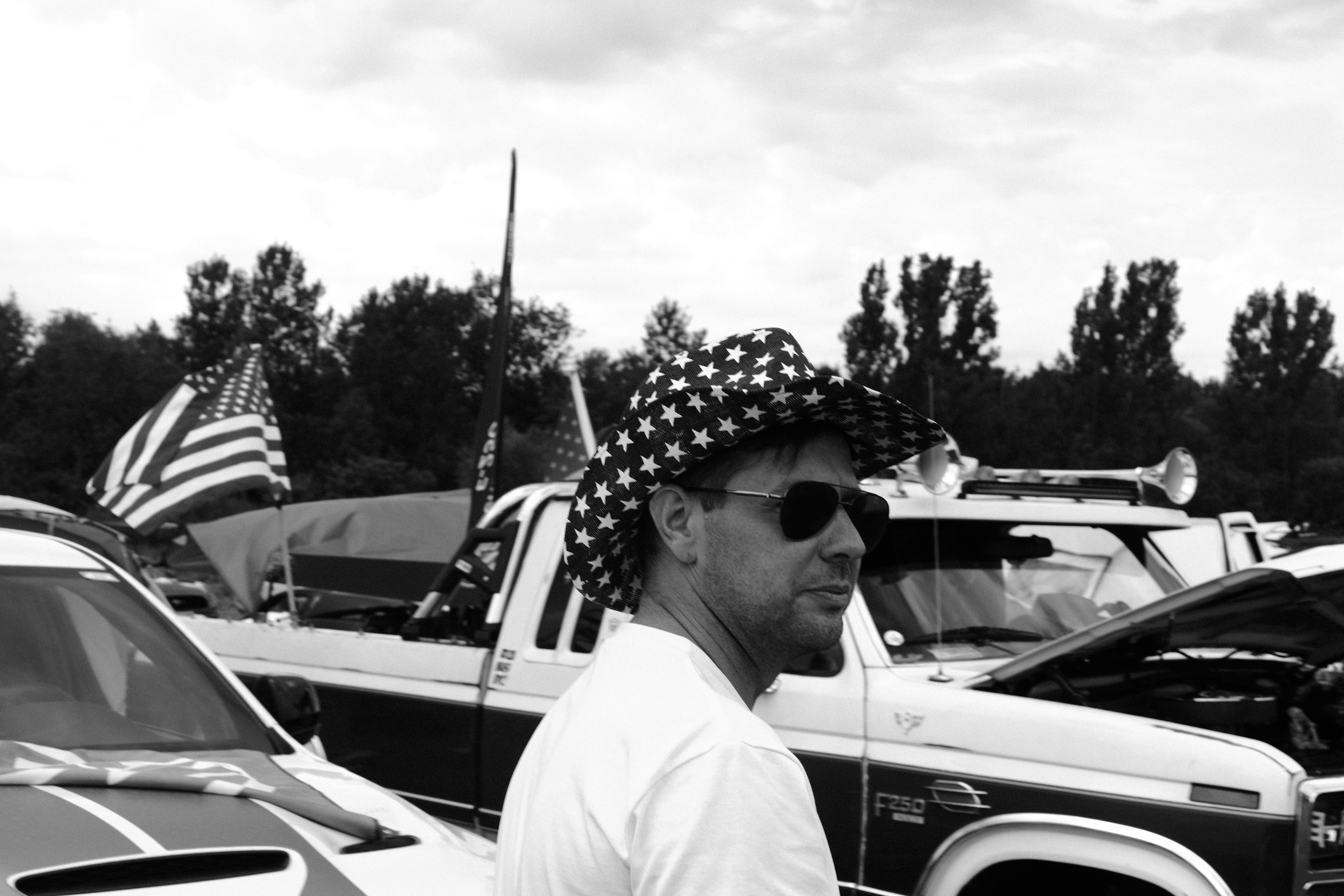 American Enthusiasm: A Pepper-Spray of Cars and Flags