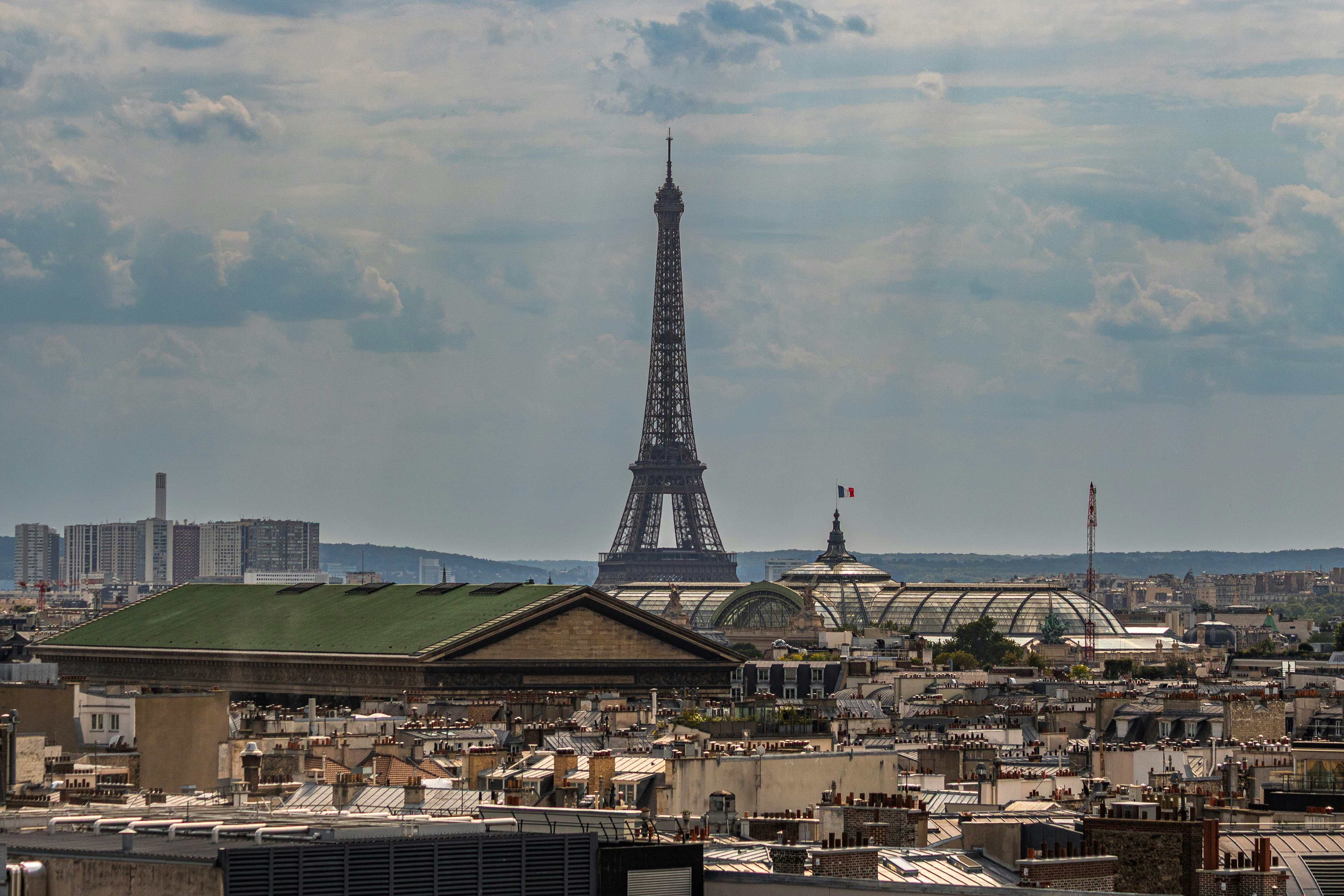 Parispanorama: Eiffel Tower Beyond a Sea of Rooftops