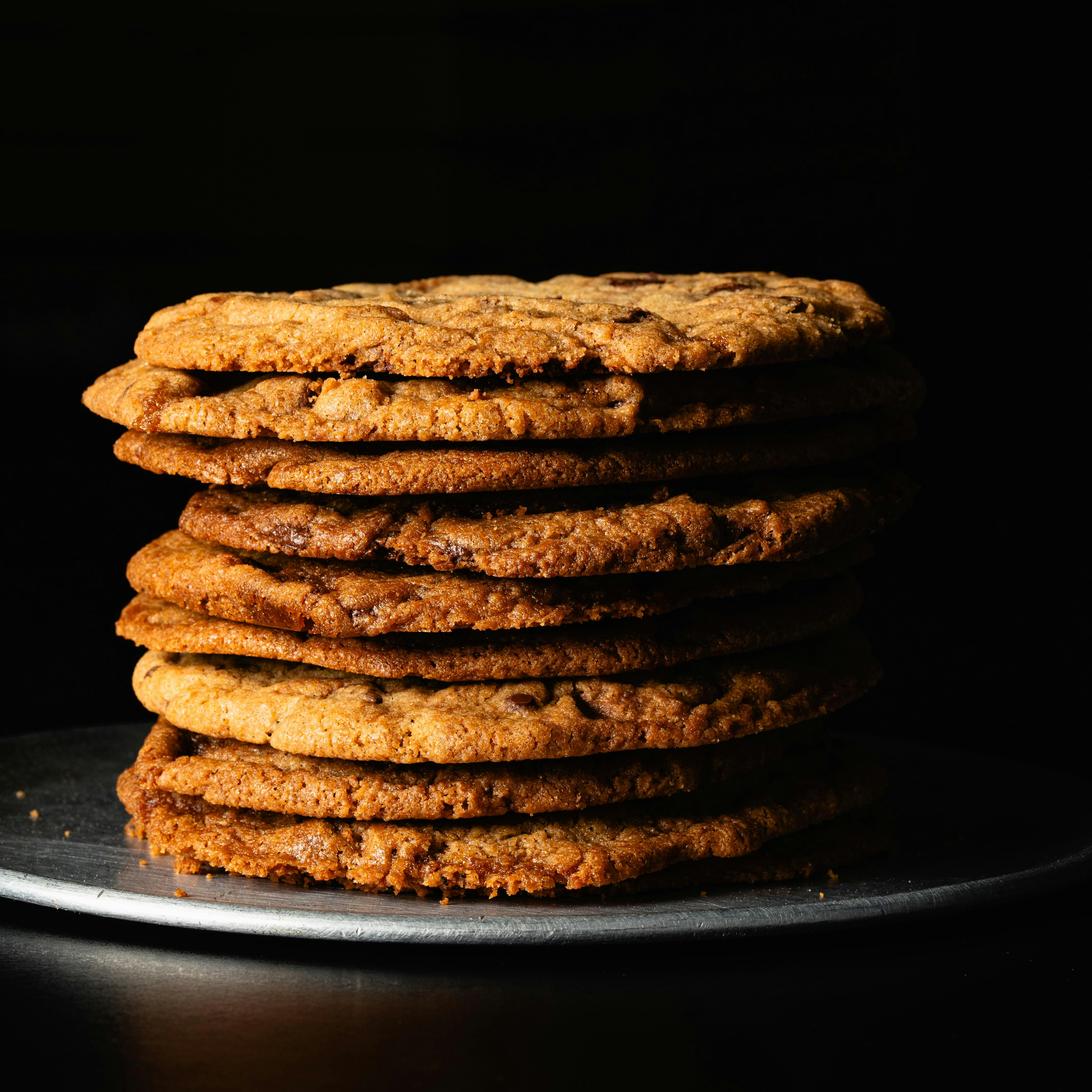 Stack of Golden Crunch: A Quiet Moment with Caramelized Cookies