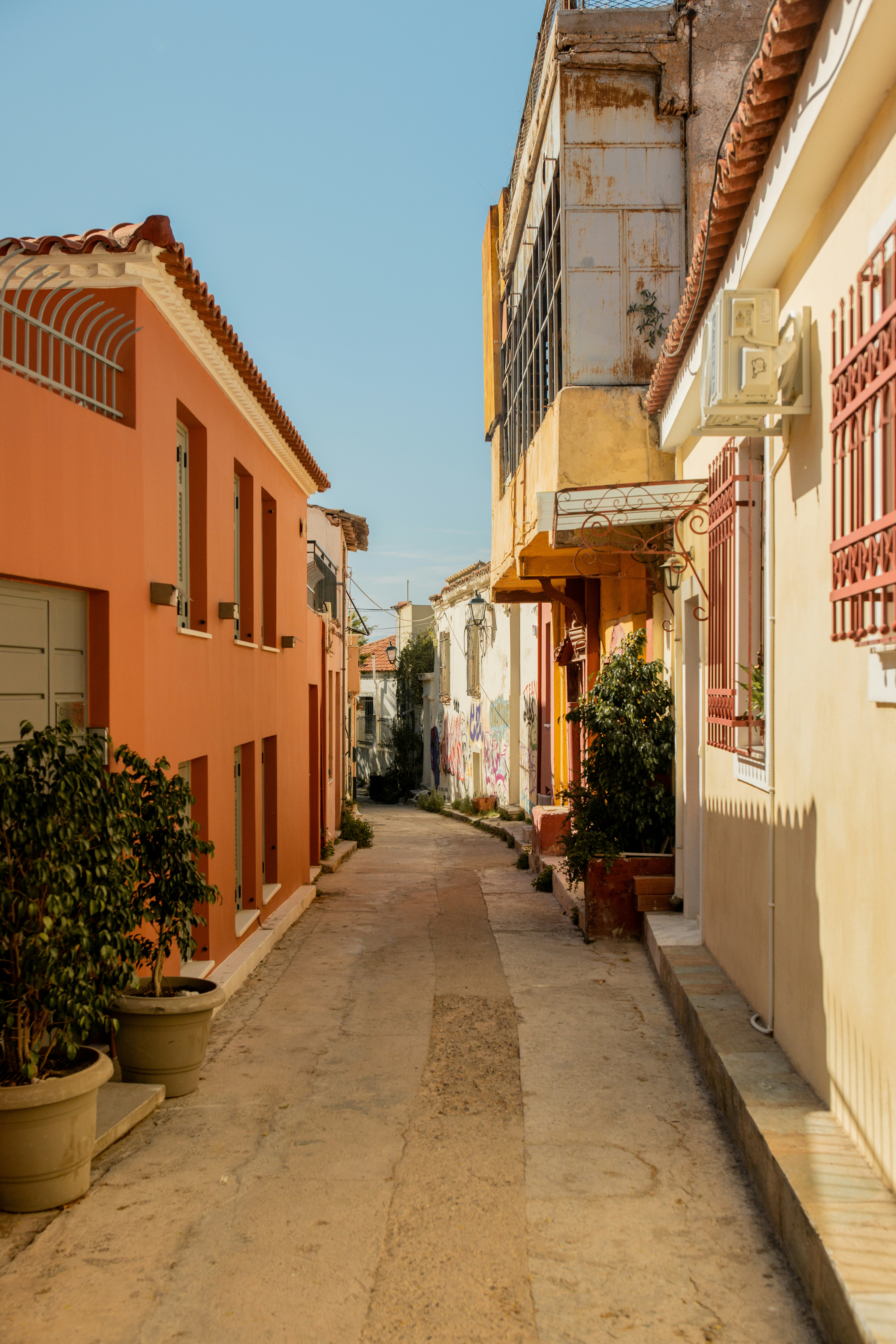 Sunlit Calle of Warm Terracotta