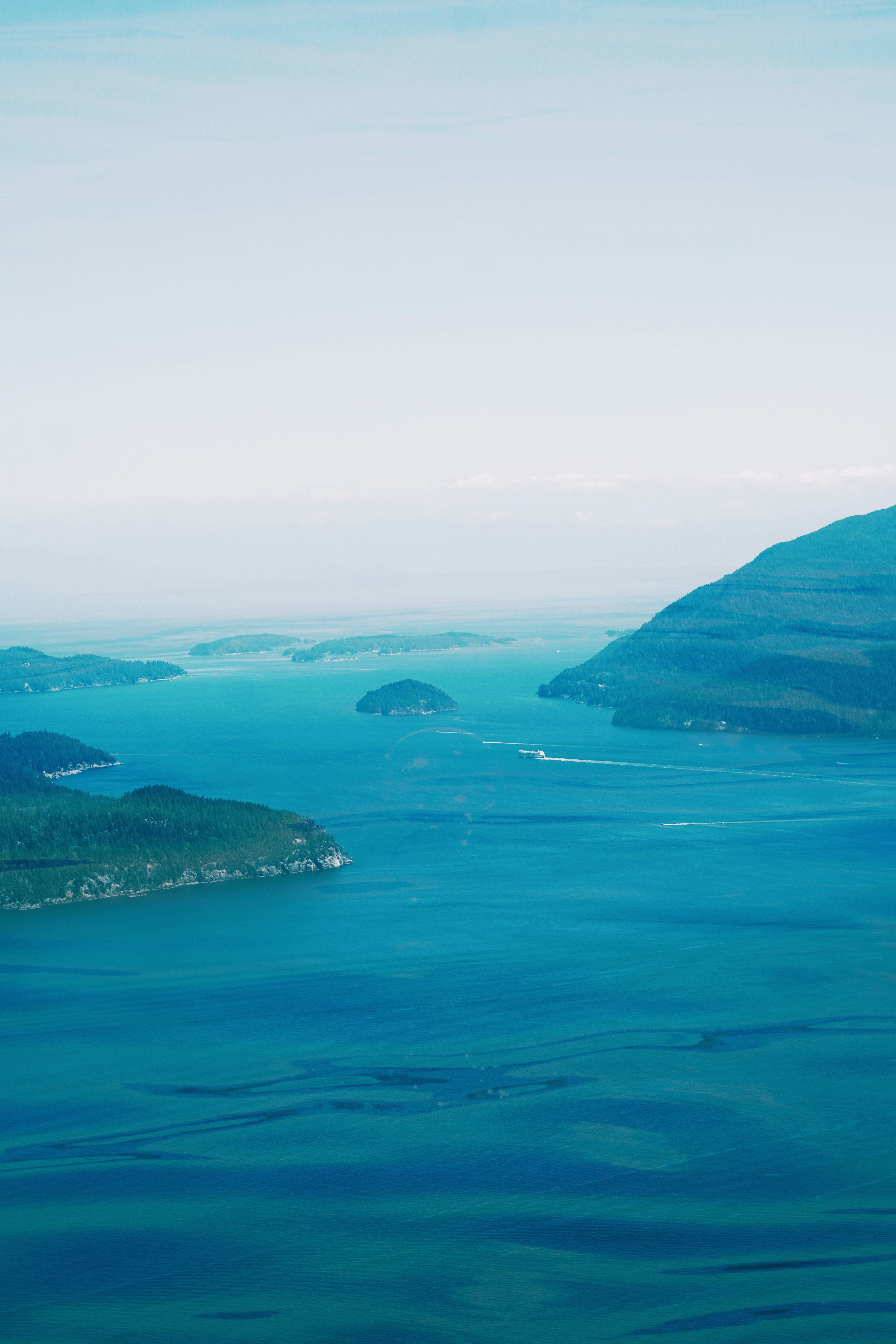Azure Archipelago: Aerial Quiet over Blue Waters