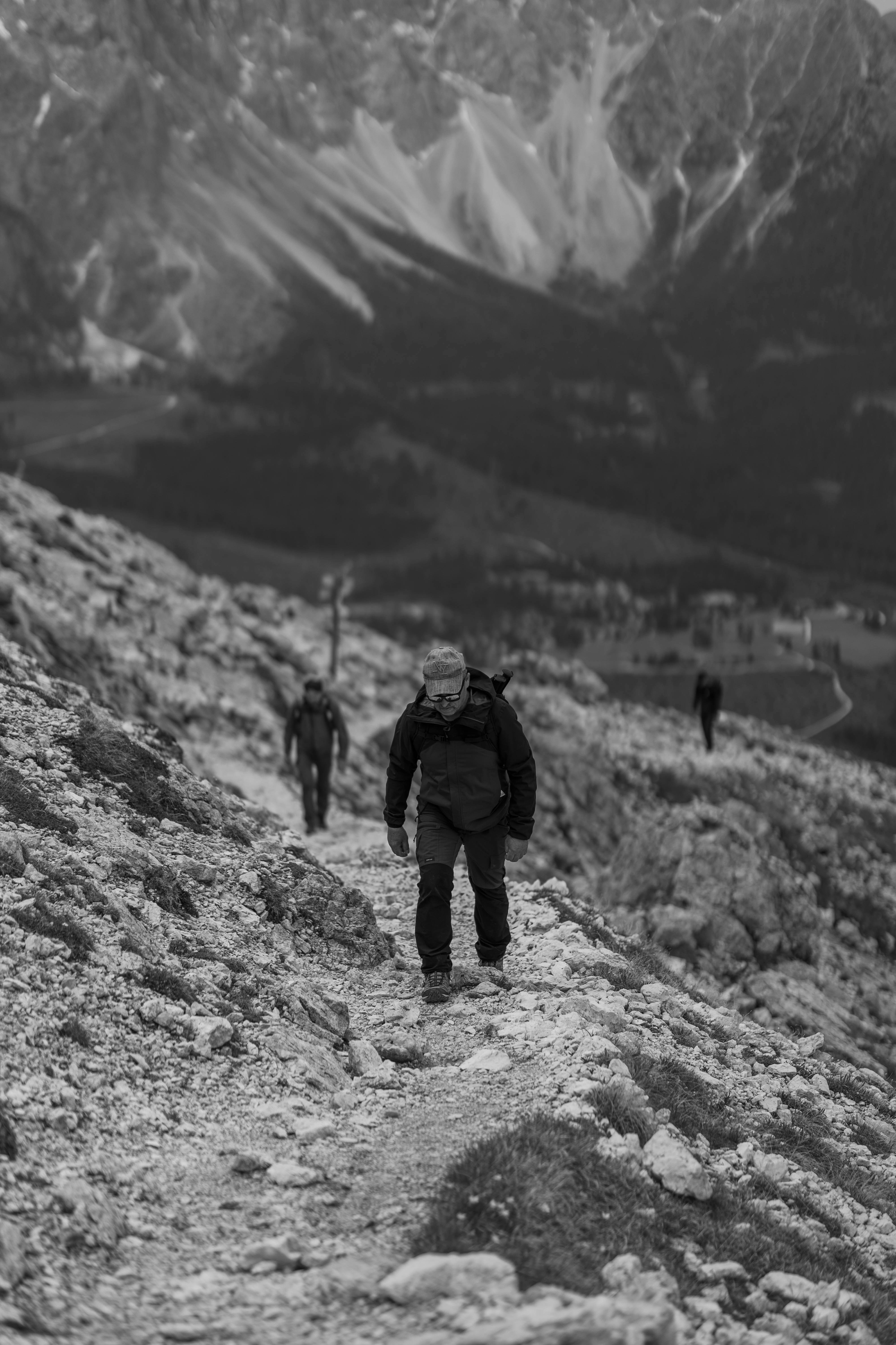 Climb Through the Loose Spine of a Mountain Trail