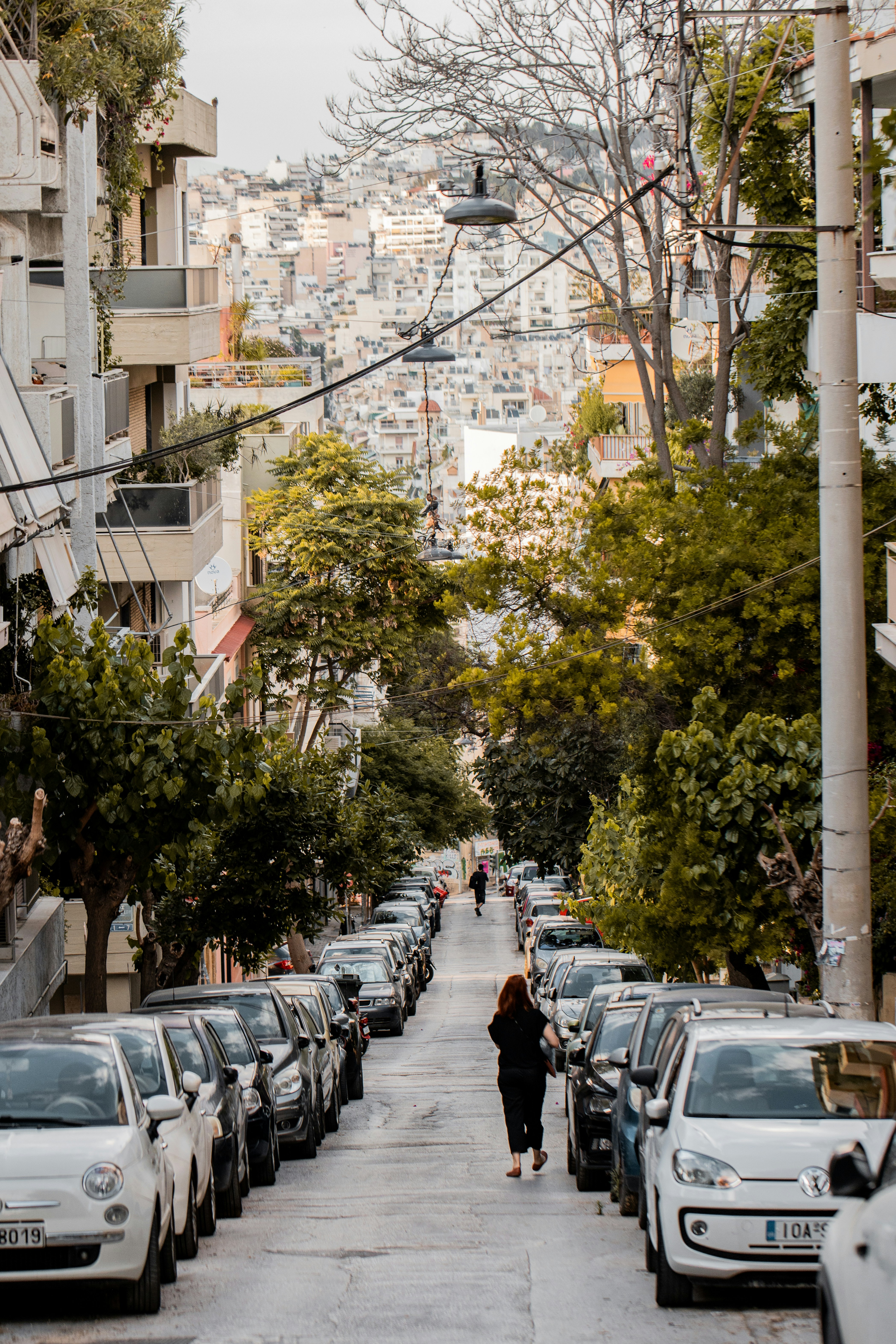 Urban Corridor: A Quiet Stride Through a Mediterranean Street