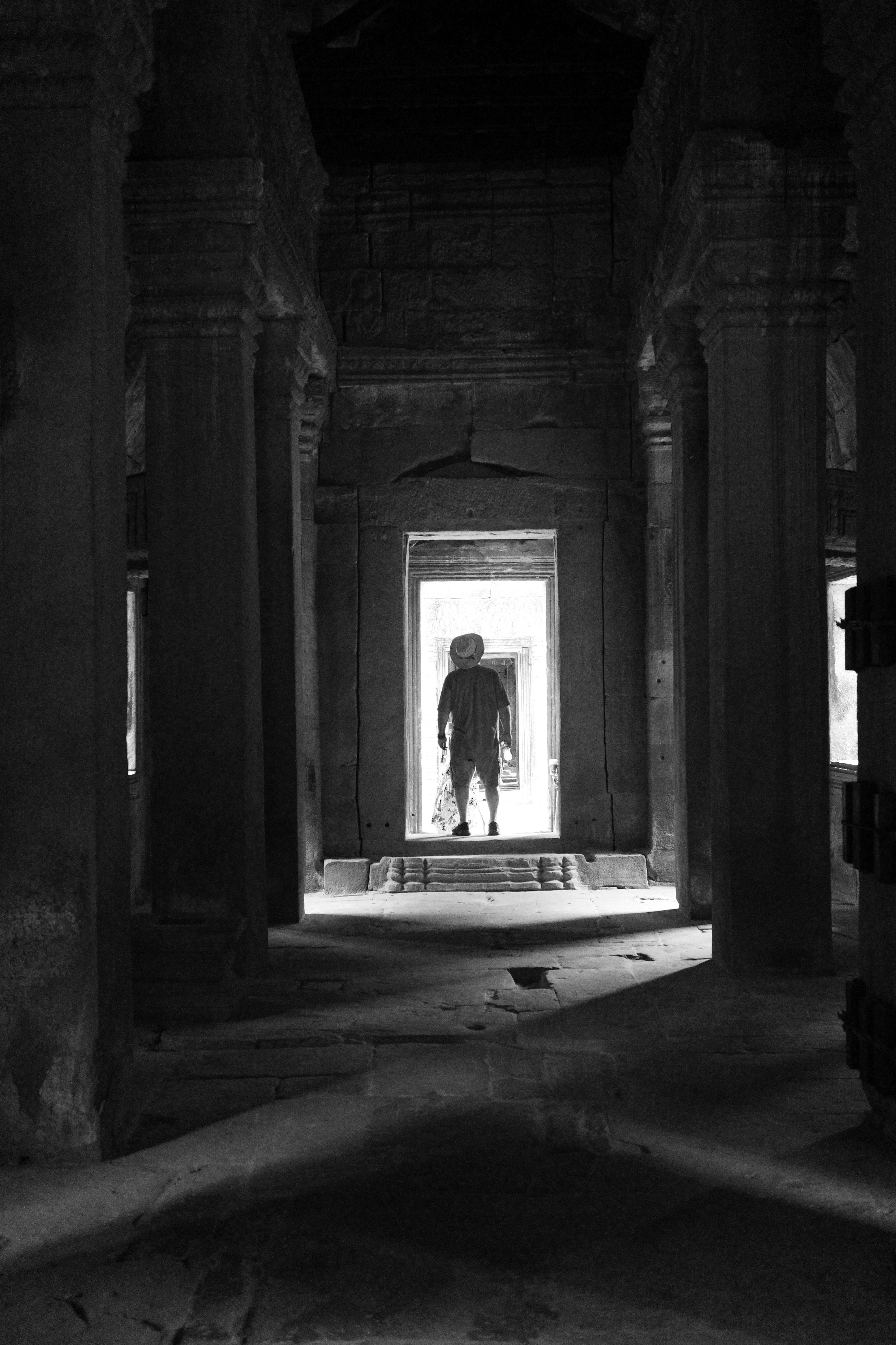 Silhouette at the Temple Threshold