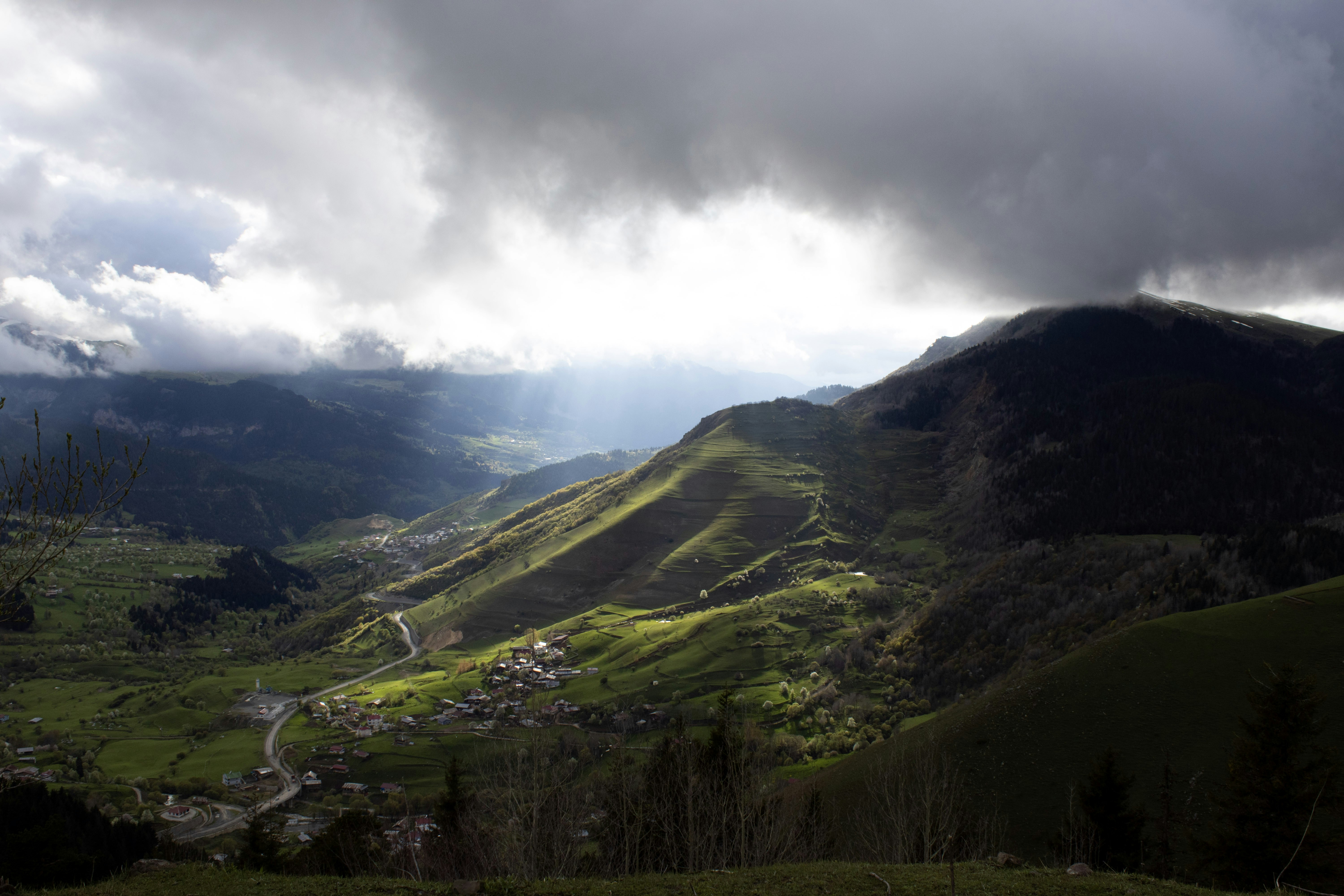 Emerald Valley Looming Between Quiet Ridges