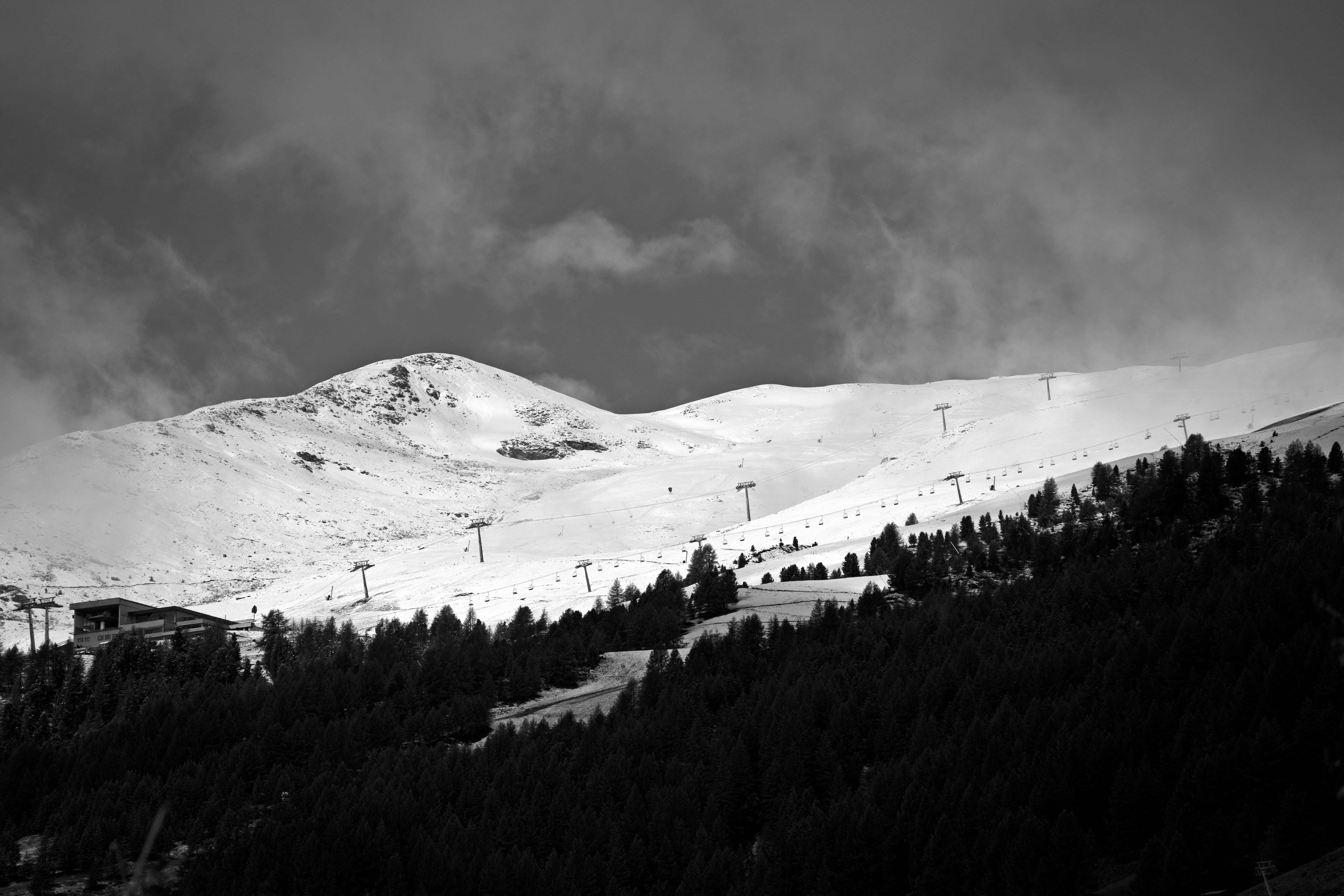 Snowy Ridge Under Silent Skies