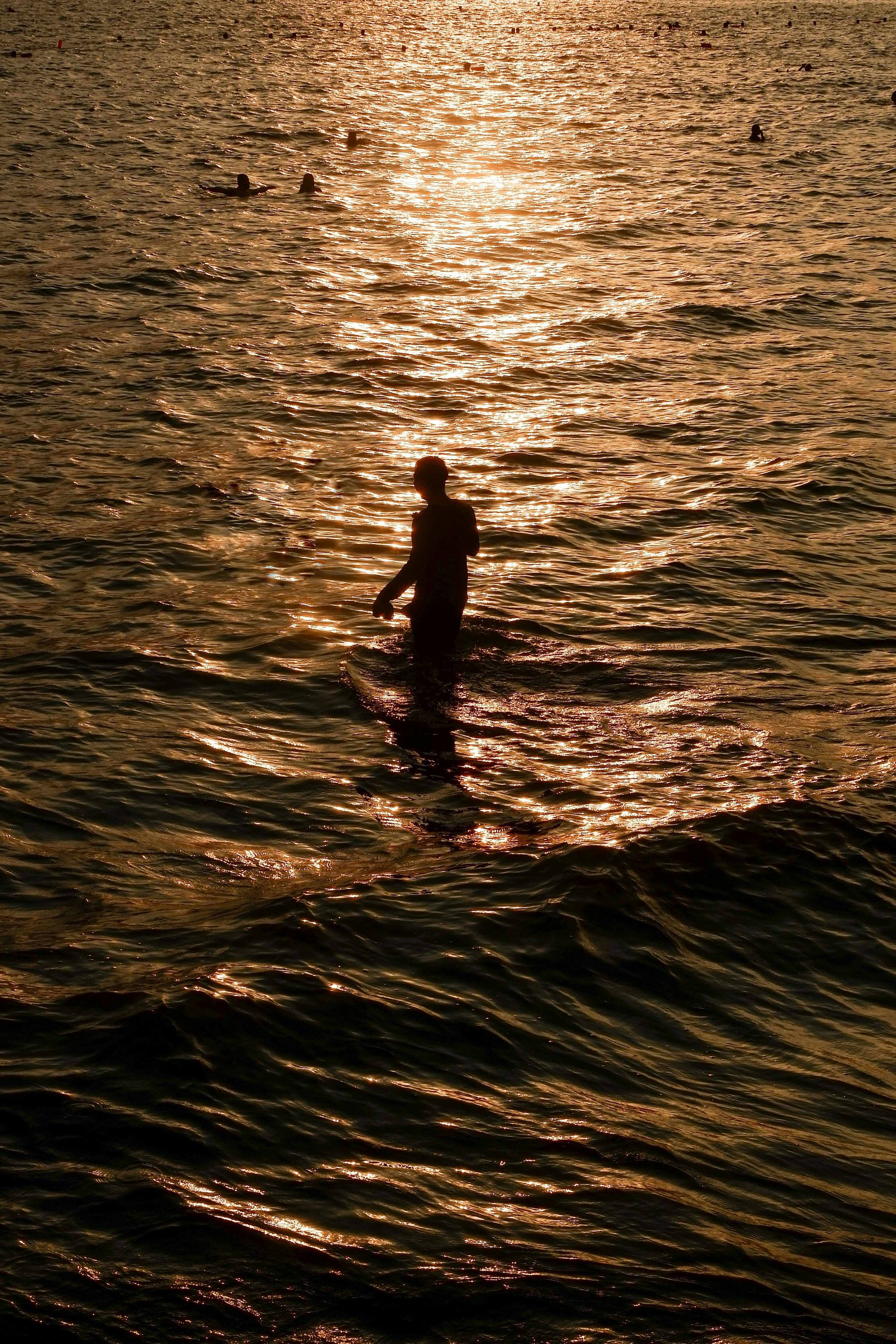 Silhouette in Sunset Tides