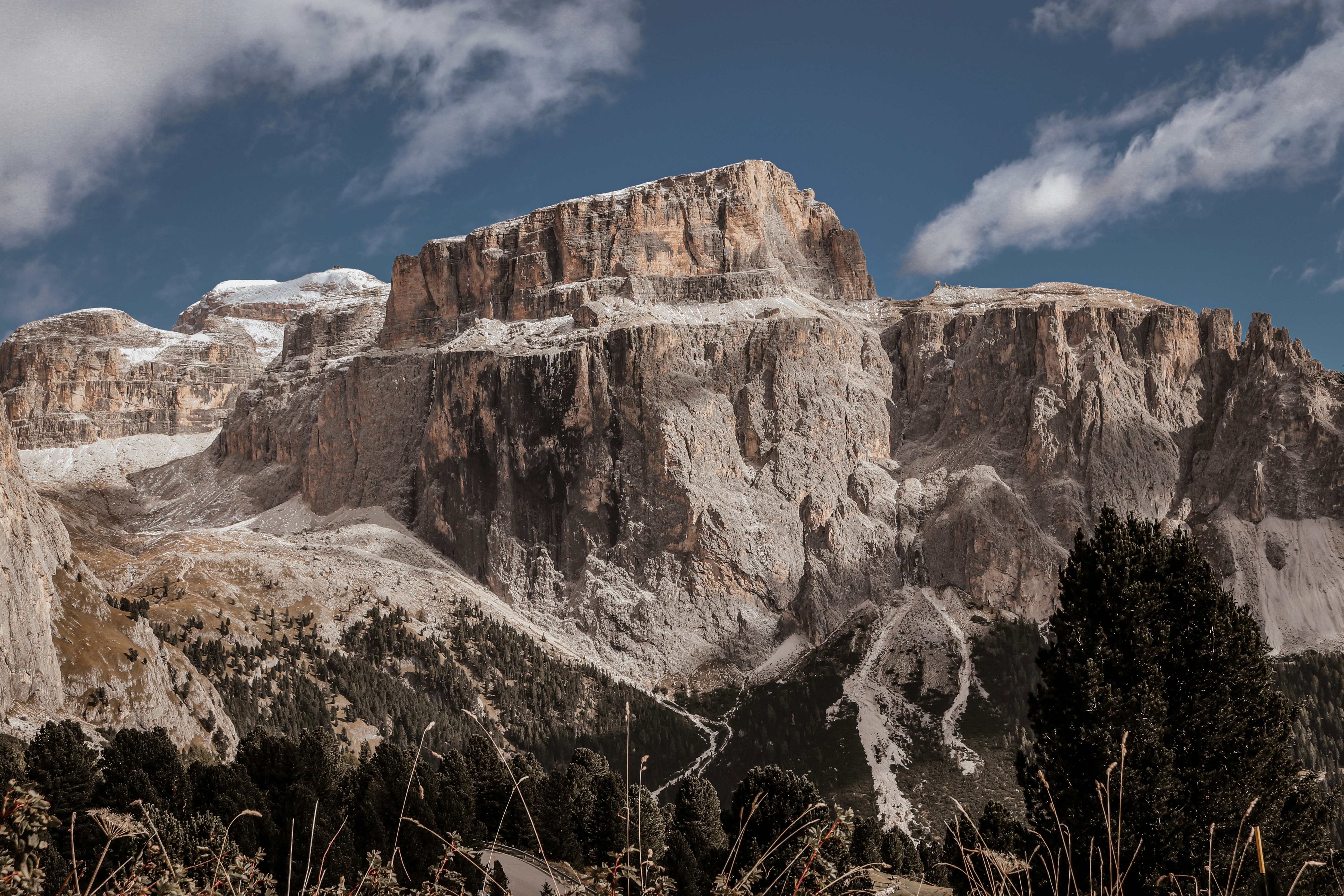 Rugged Summit: Granite Faces Under a Clear Sky