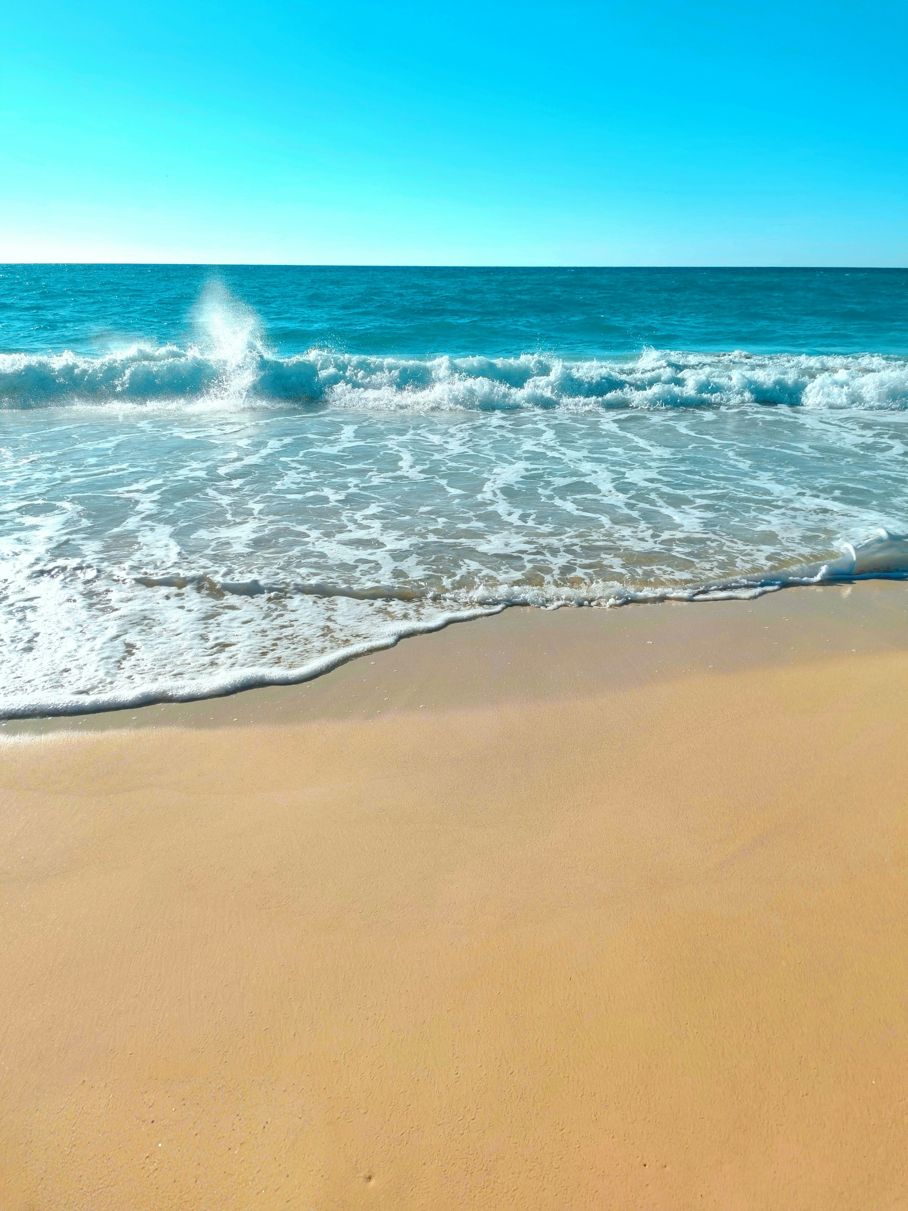Coastal Crest: A Quiet Tide and Sunlit Sand