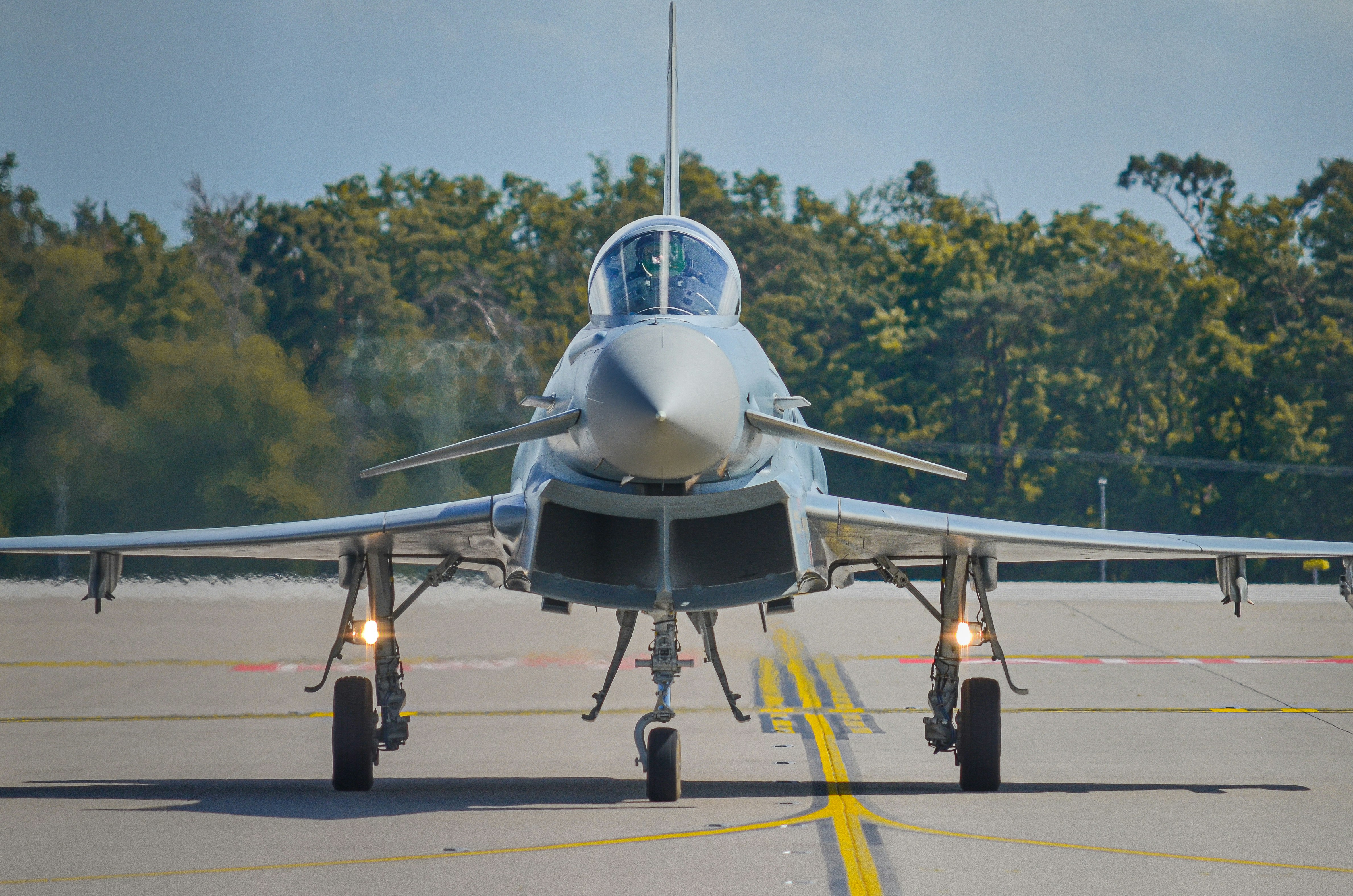 Front-and-Center: The Intercepting Jet Stares Down the Runway