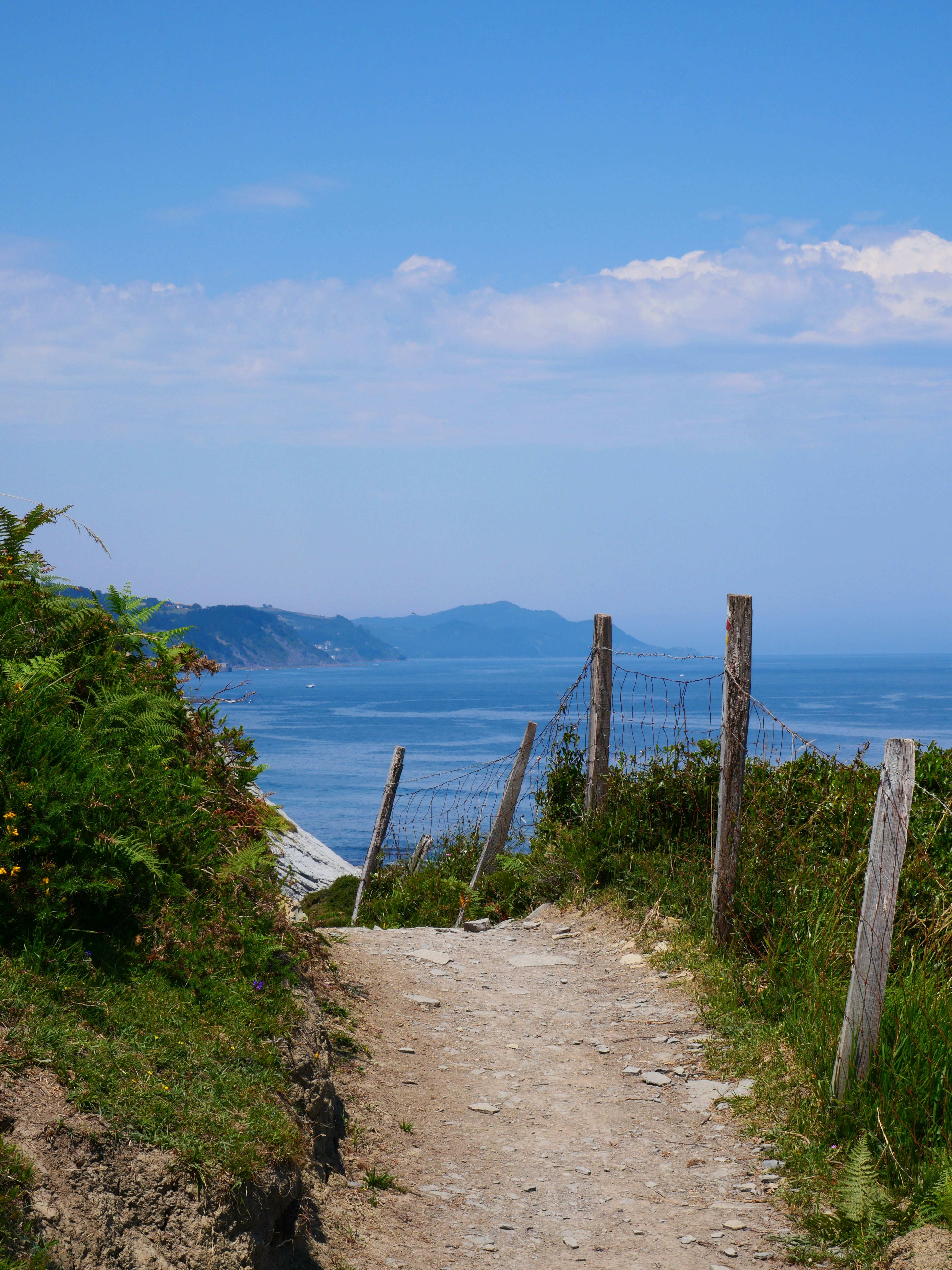 Coastal Path Toward the Line of Distant Hills