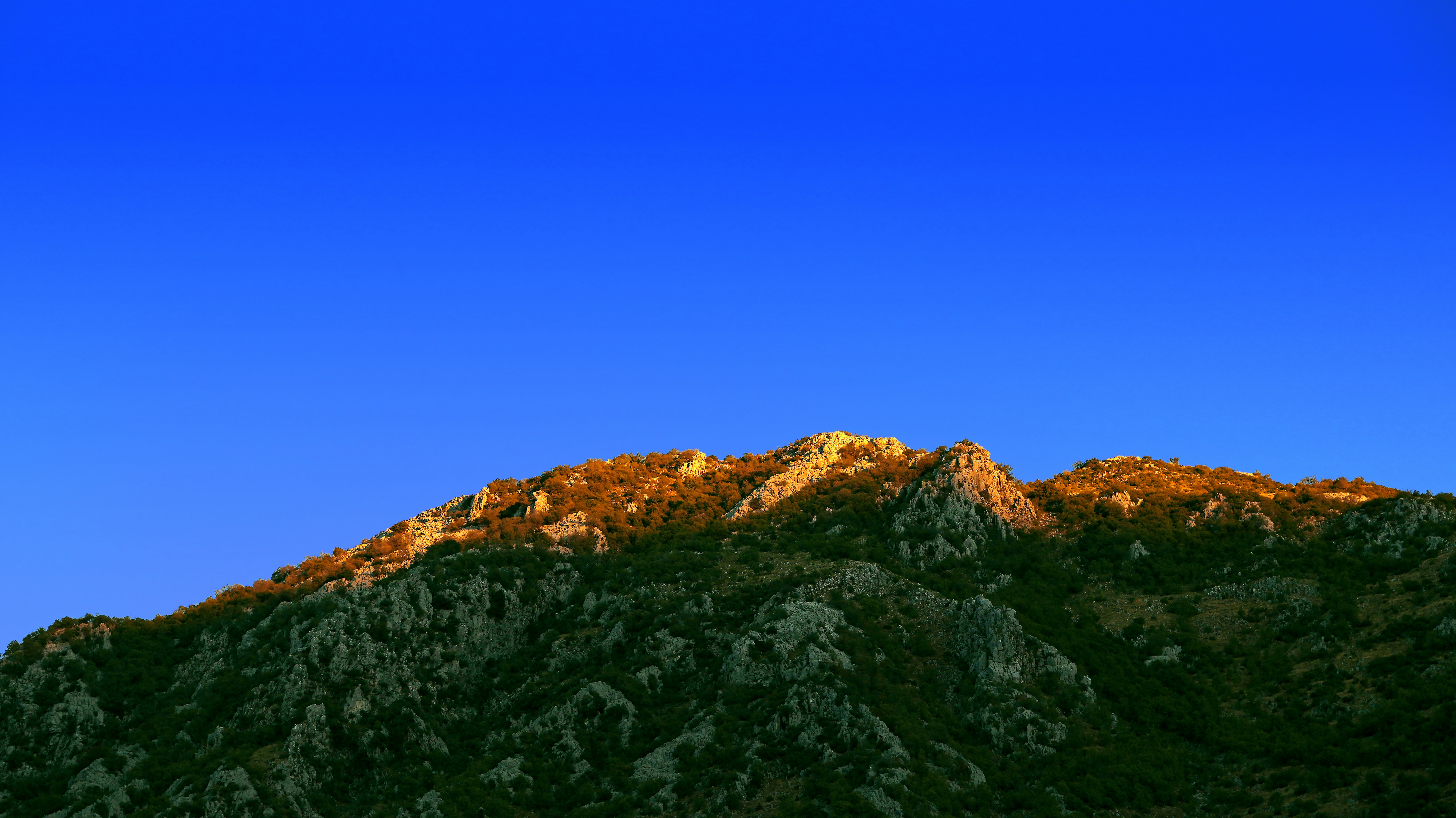 Ridge Summit Under a Cerulean Sky