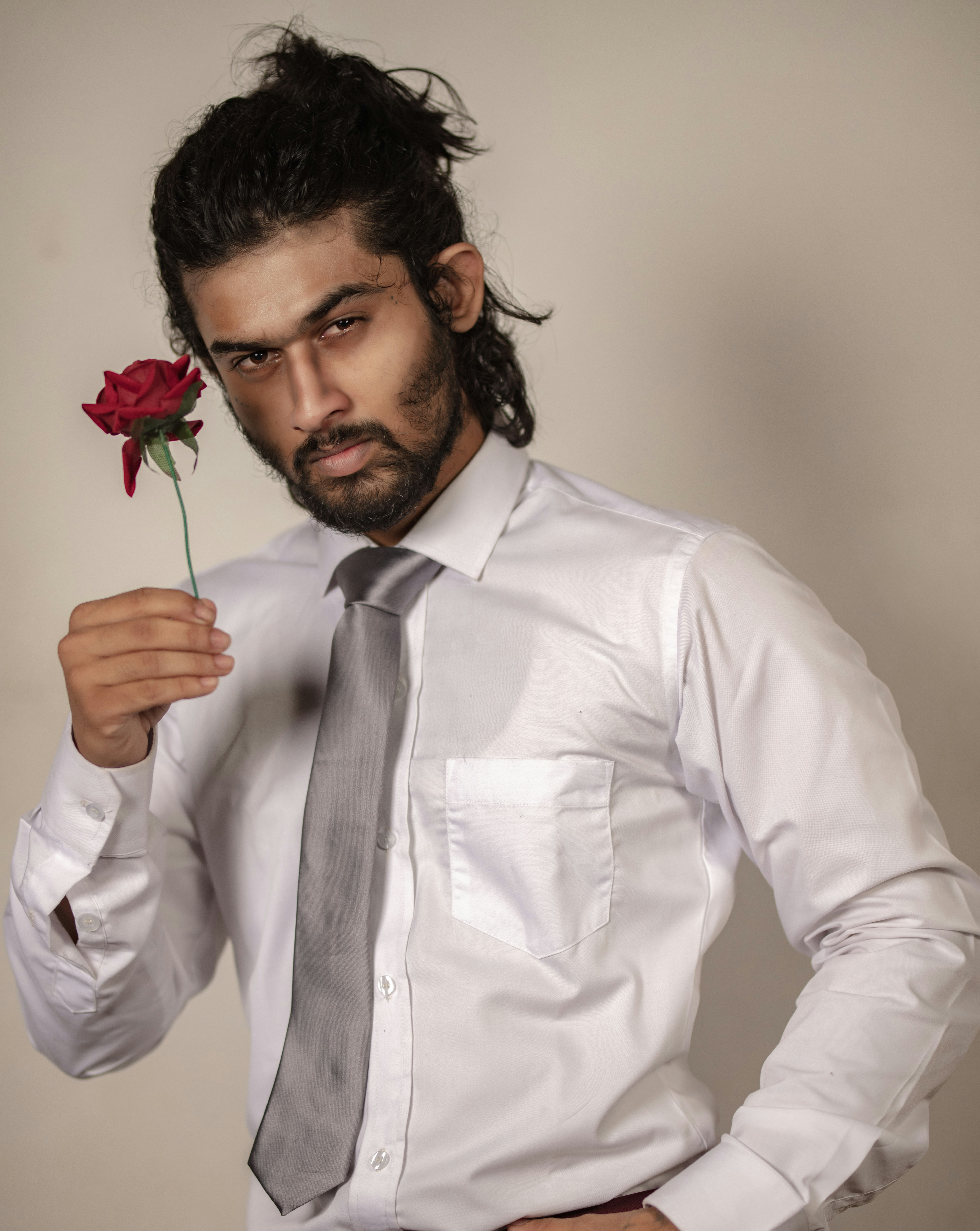 Rose in Focus: A Formal Portrait with a Subtle Daring