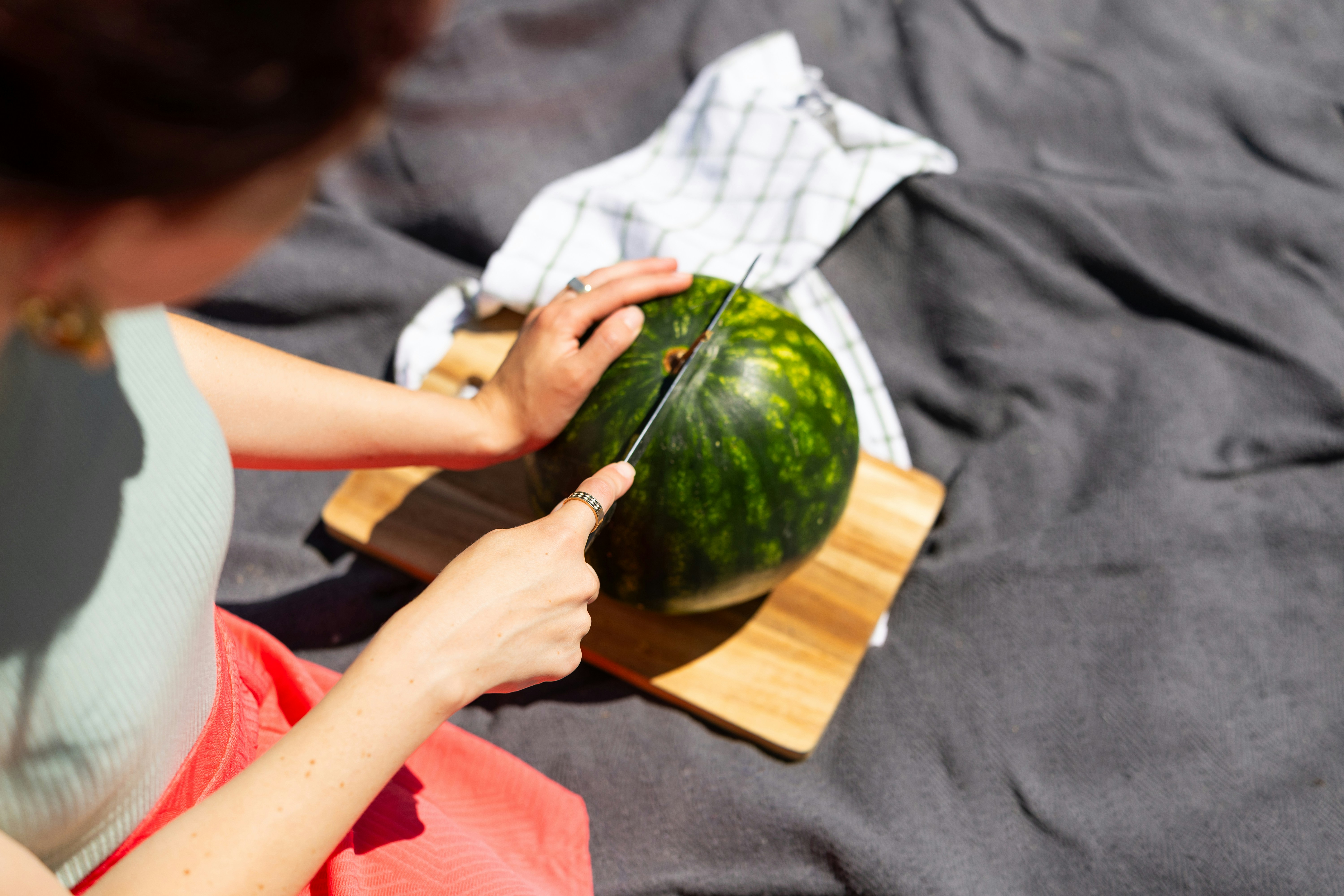 Sunlit Slice: a hand-carved moment reflected in a watermelon centerpiece
