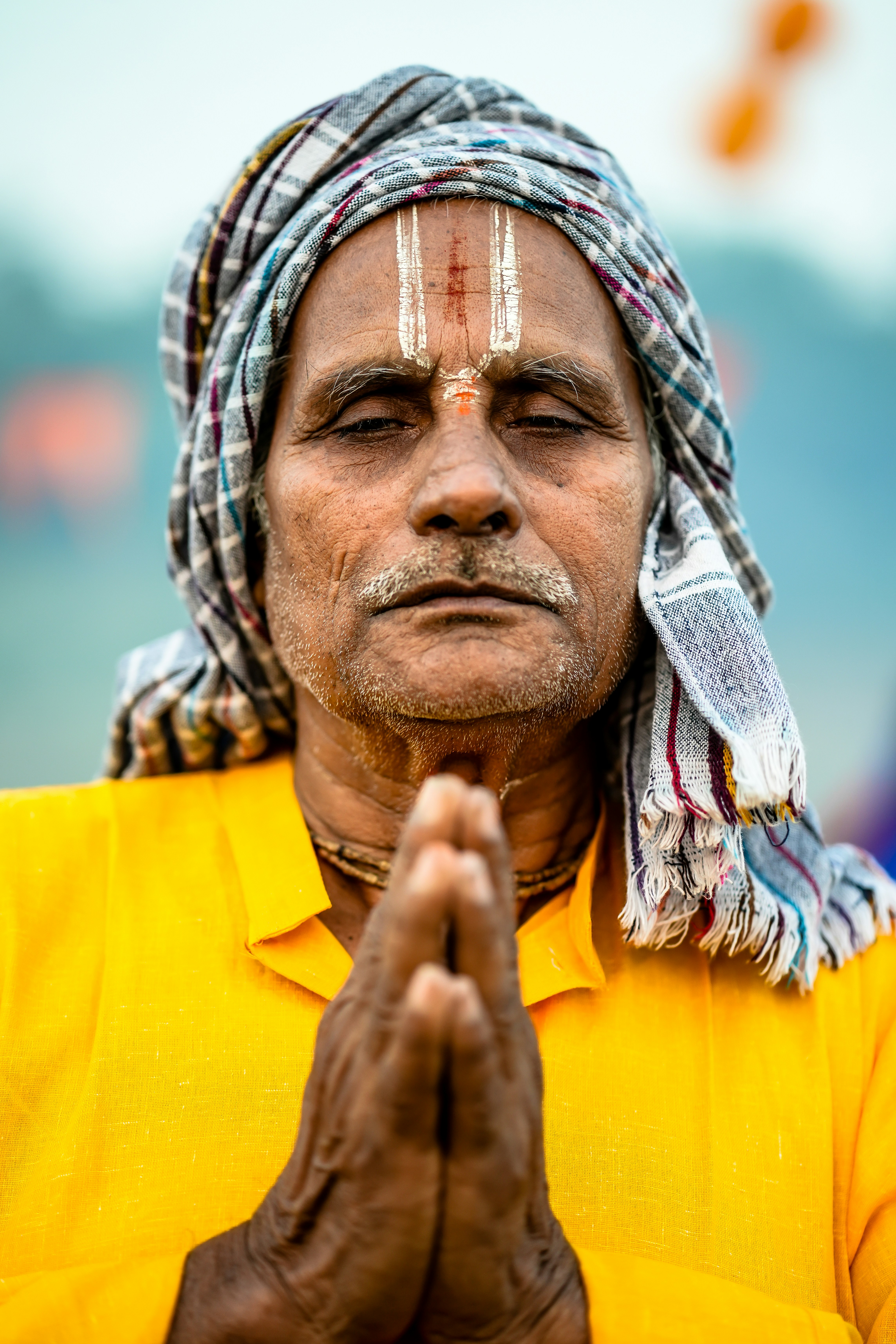Prayful Gaze in Yellow