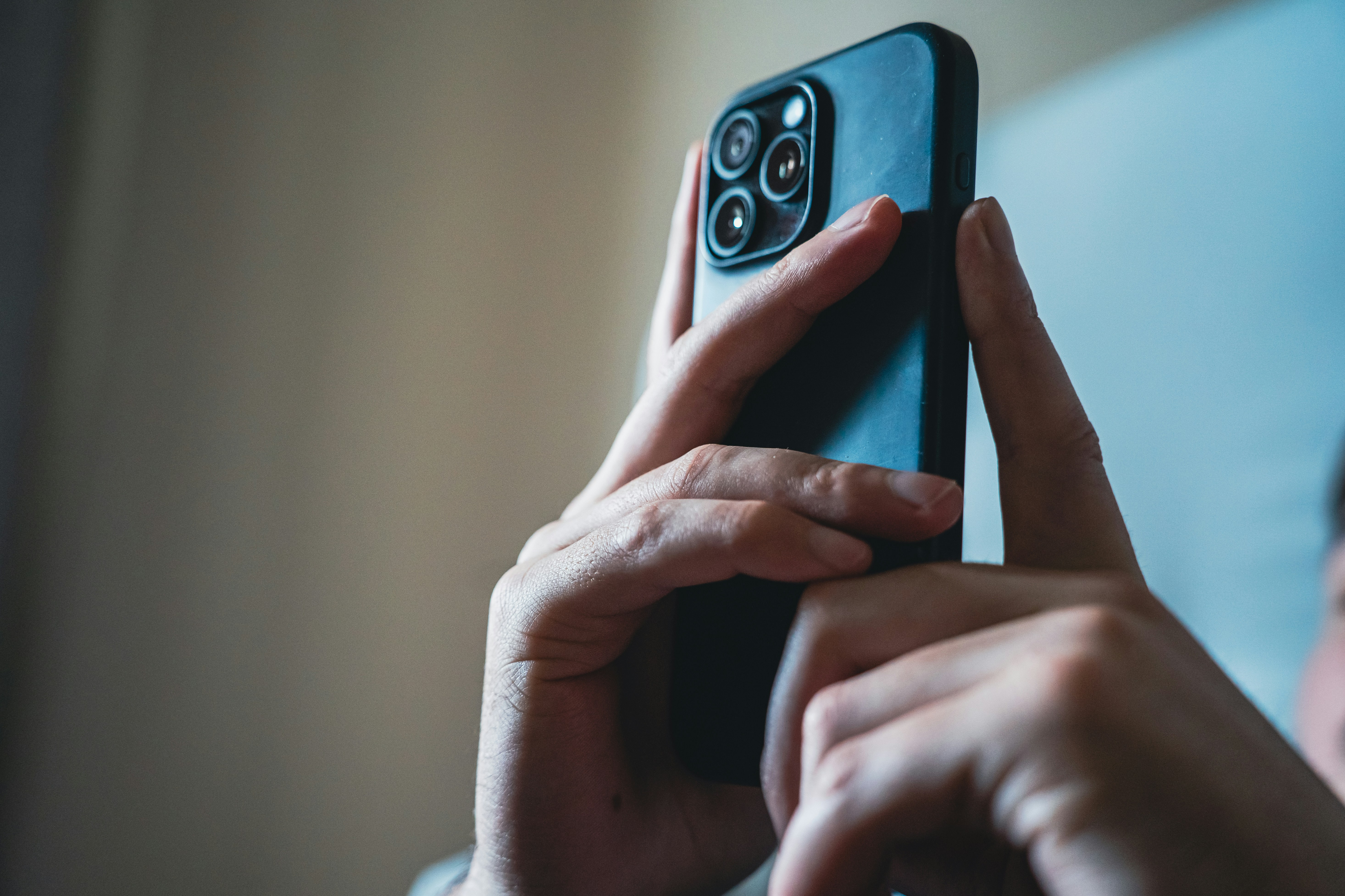 Holding Focus: A Close-Up on a Smartphone Ready to Capture