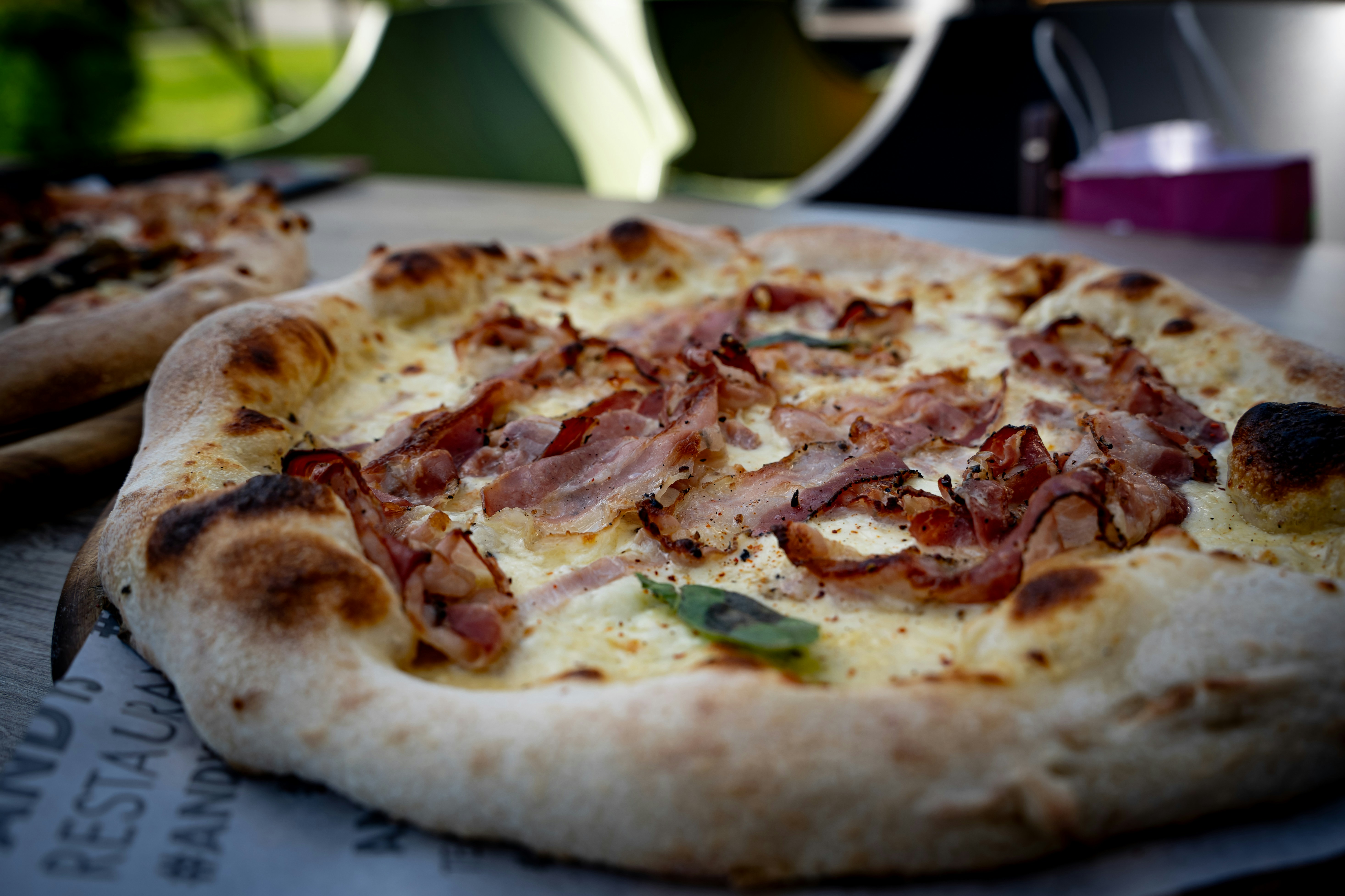 Charred Crust and Pepperoni Bloom: Gourmet Pizza Close-Up