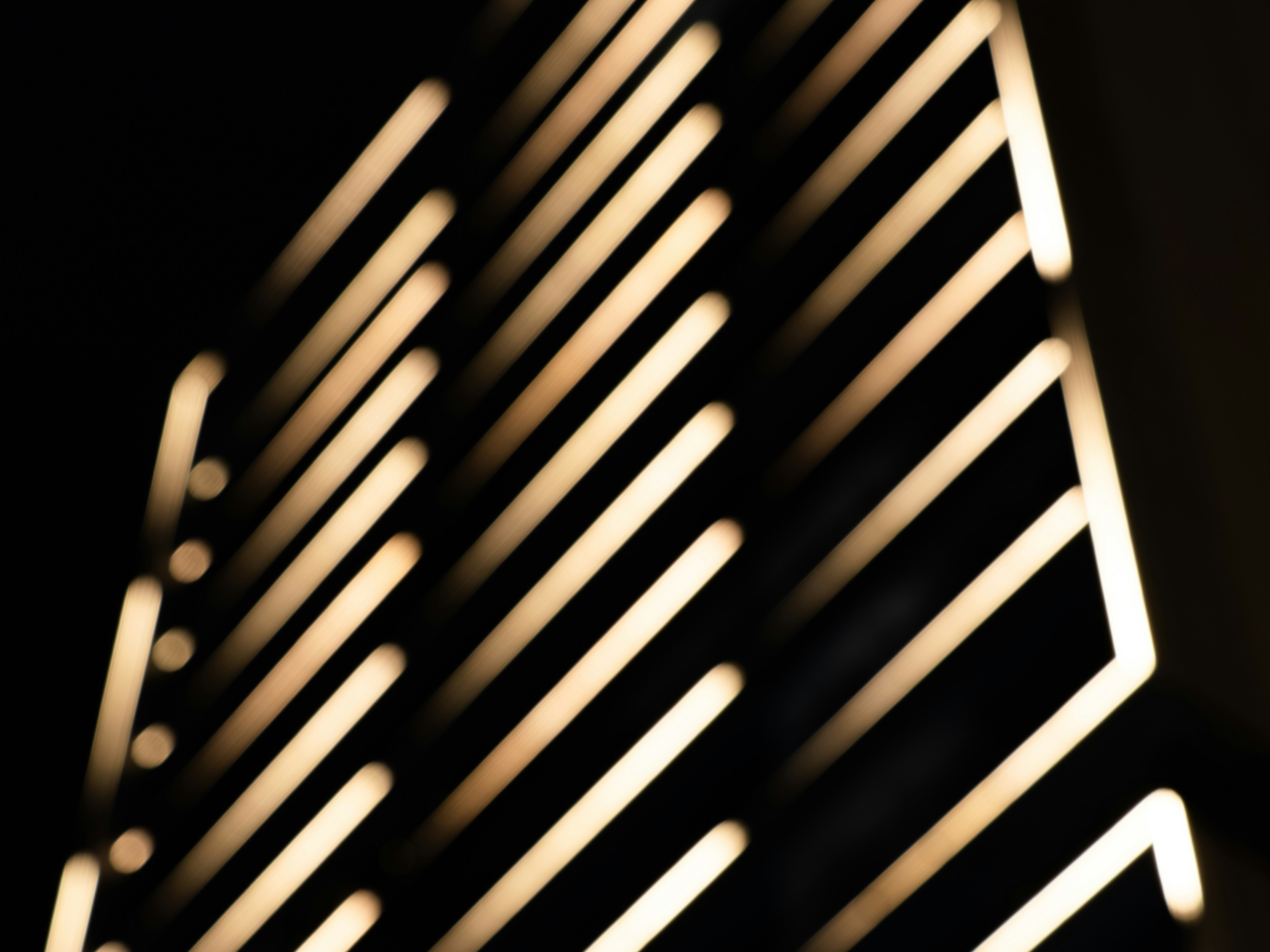 Neon Lines in Focus: A Blur of Ribbons