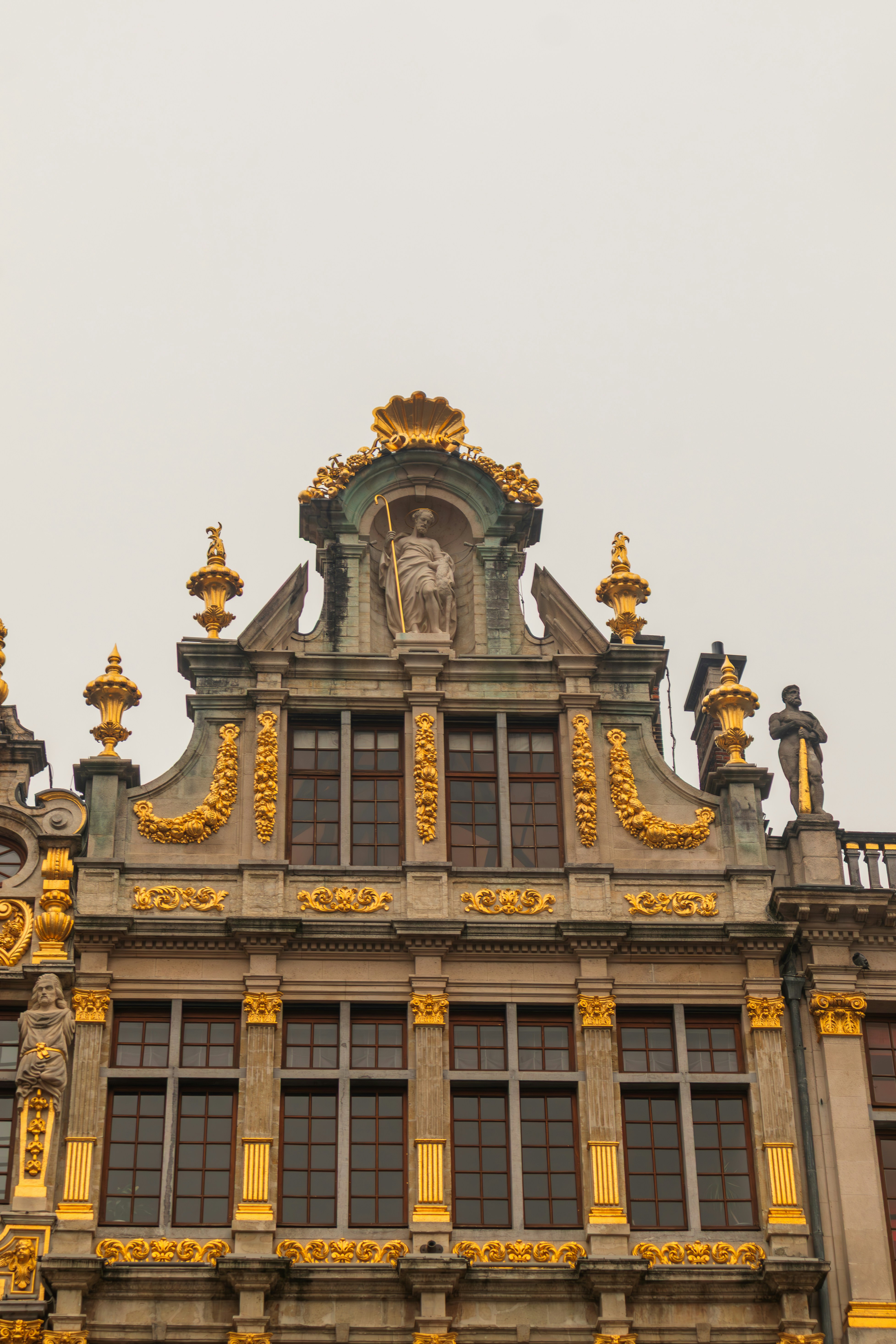 Ornate Baroque Facade crowned with gilded details