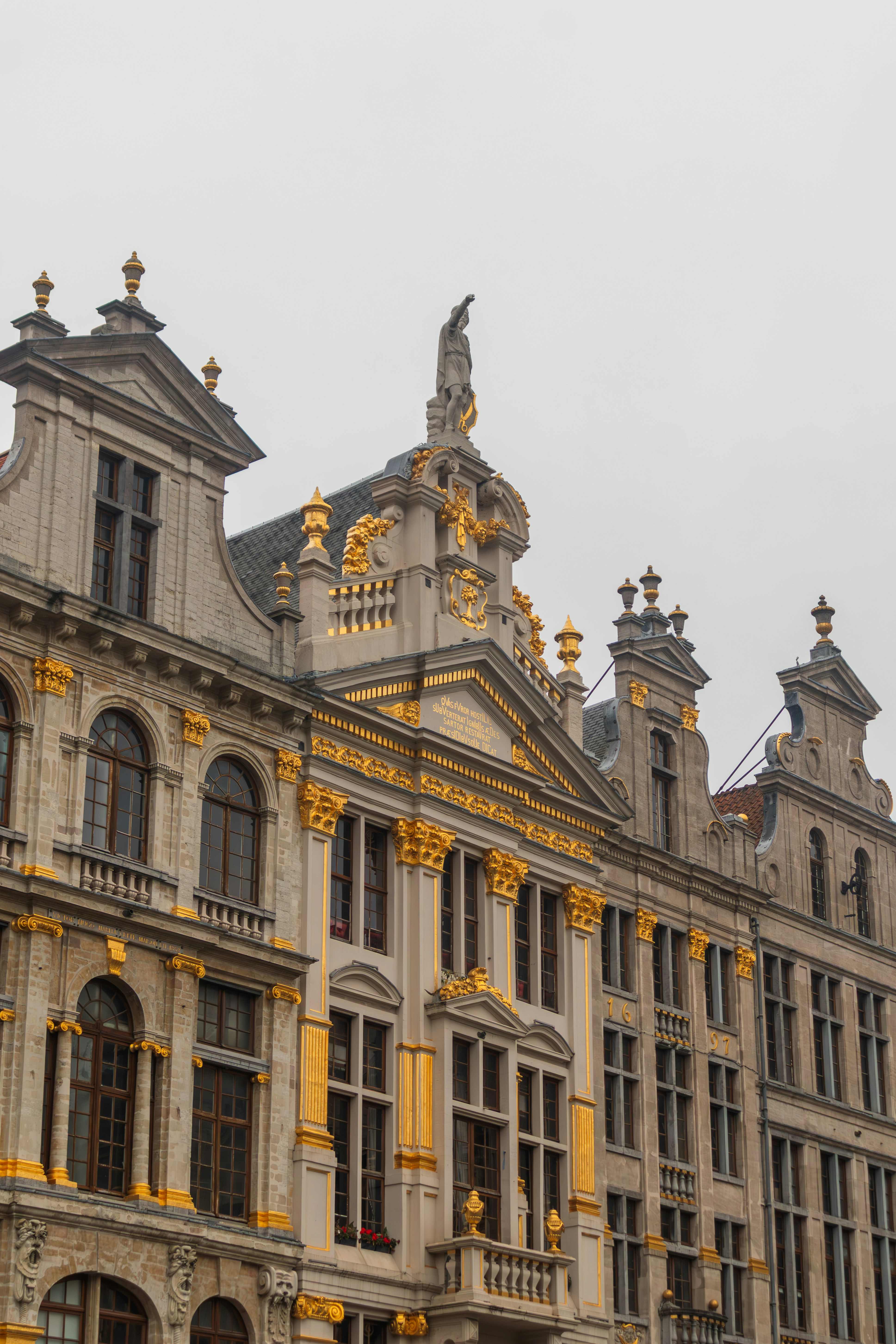 Golden Accents on a Historic Facade