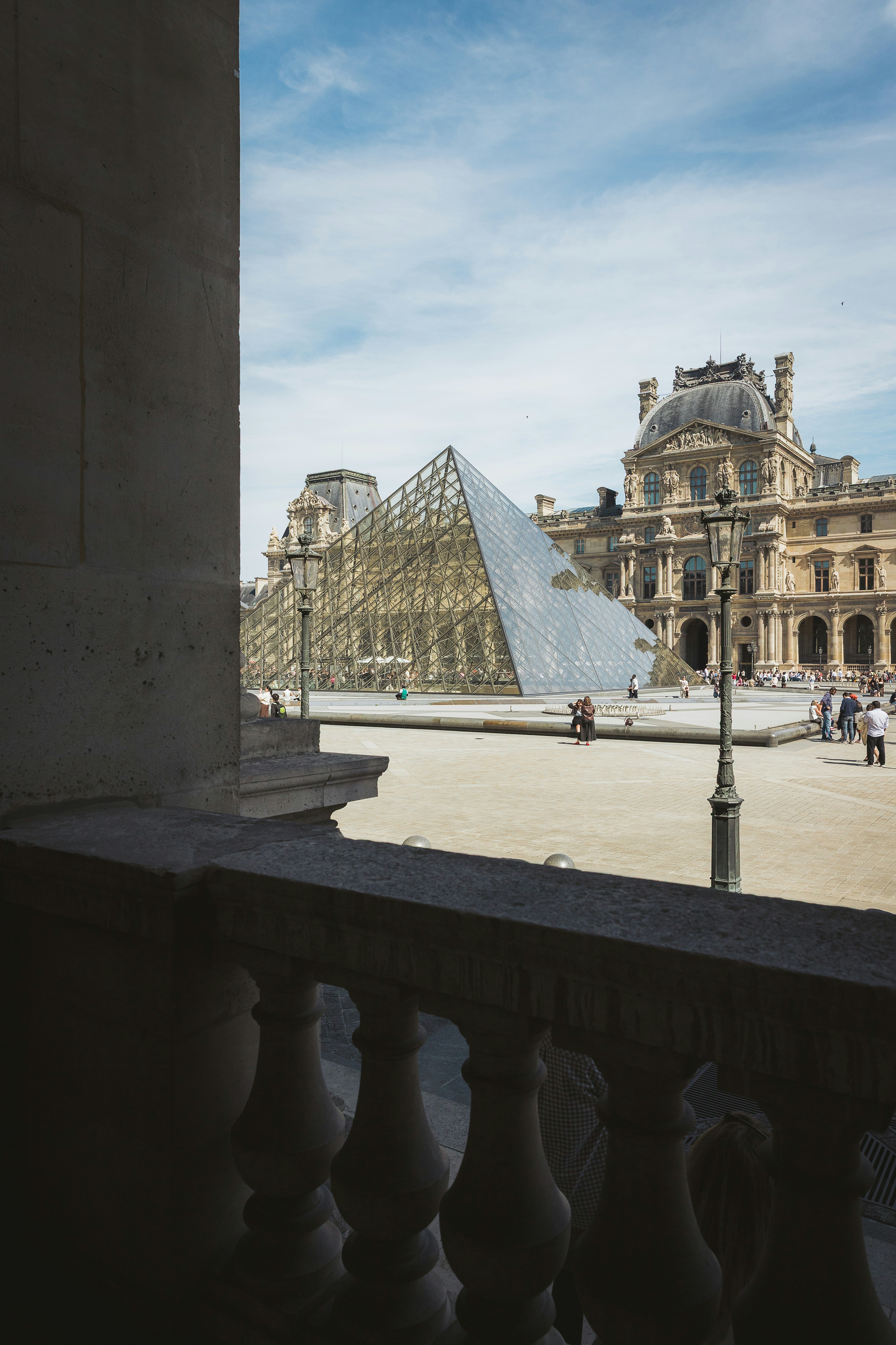 Glass Pyramid in the Louvre Courtyard: A Quiet Frame of Architectural Contrast