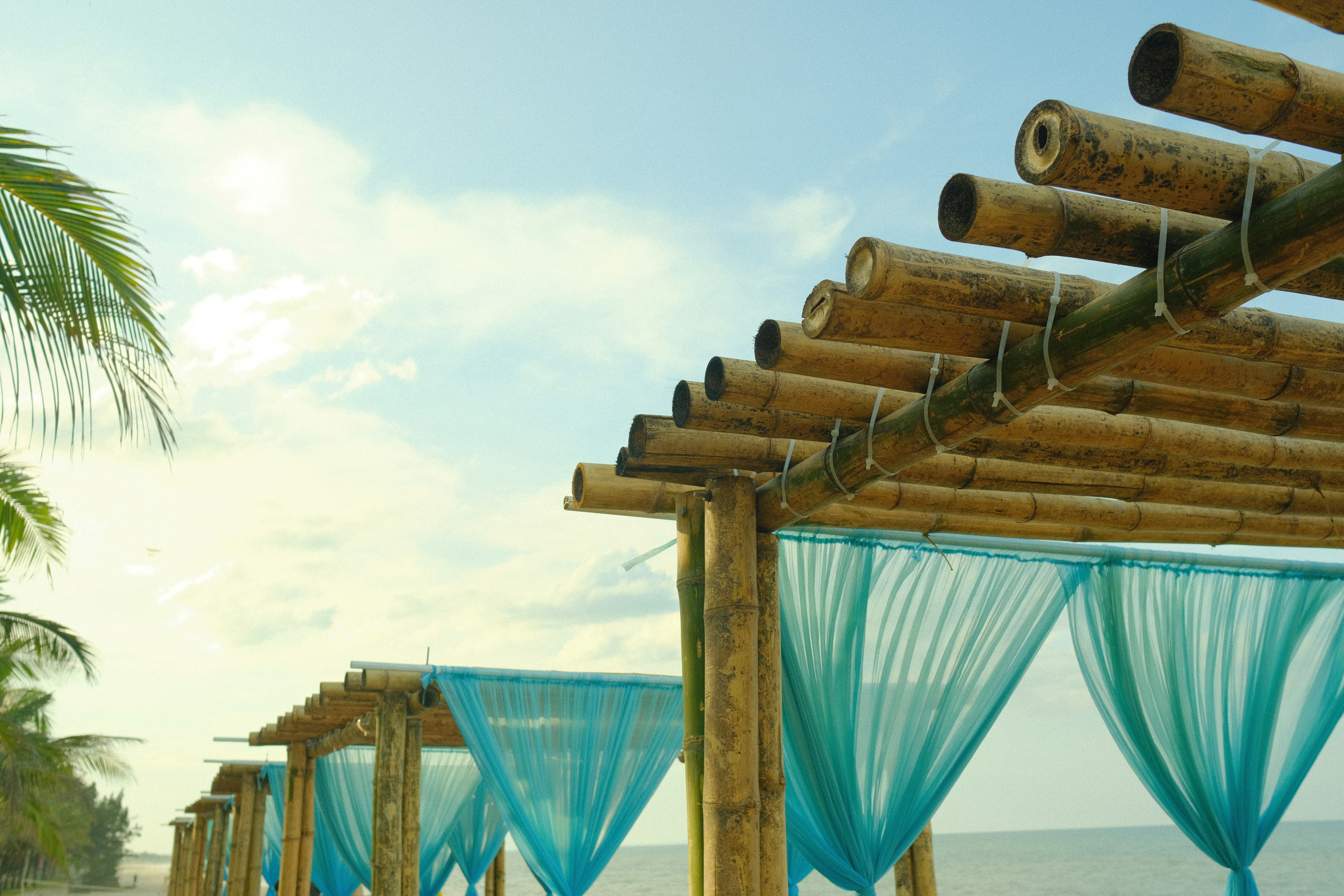 Shaded Breezes along the Bamboo Cabana Row