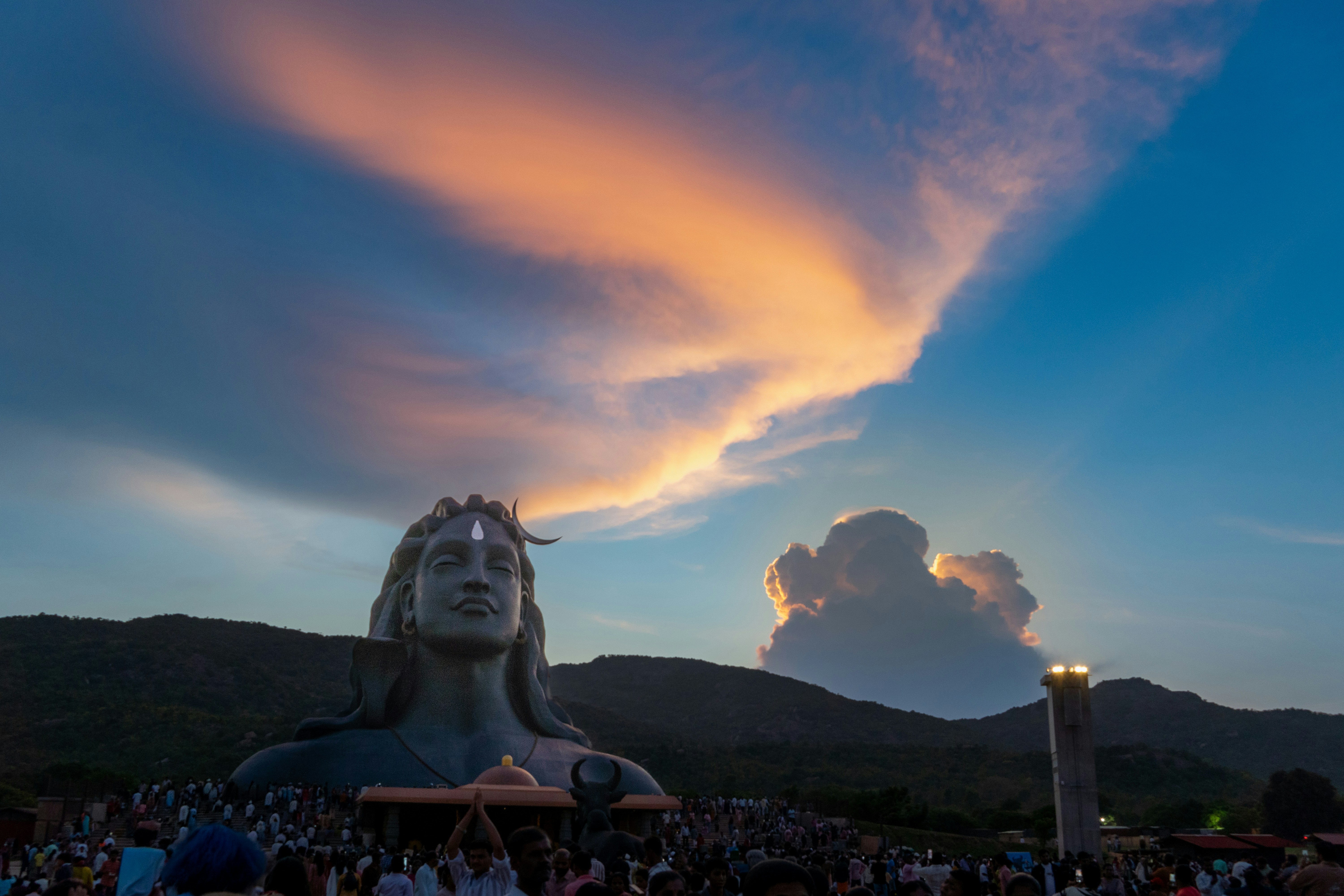 Colossal Shakti: Evening Reverie with a Giant Statue
