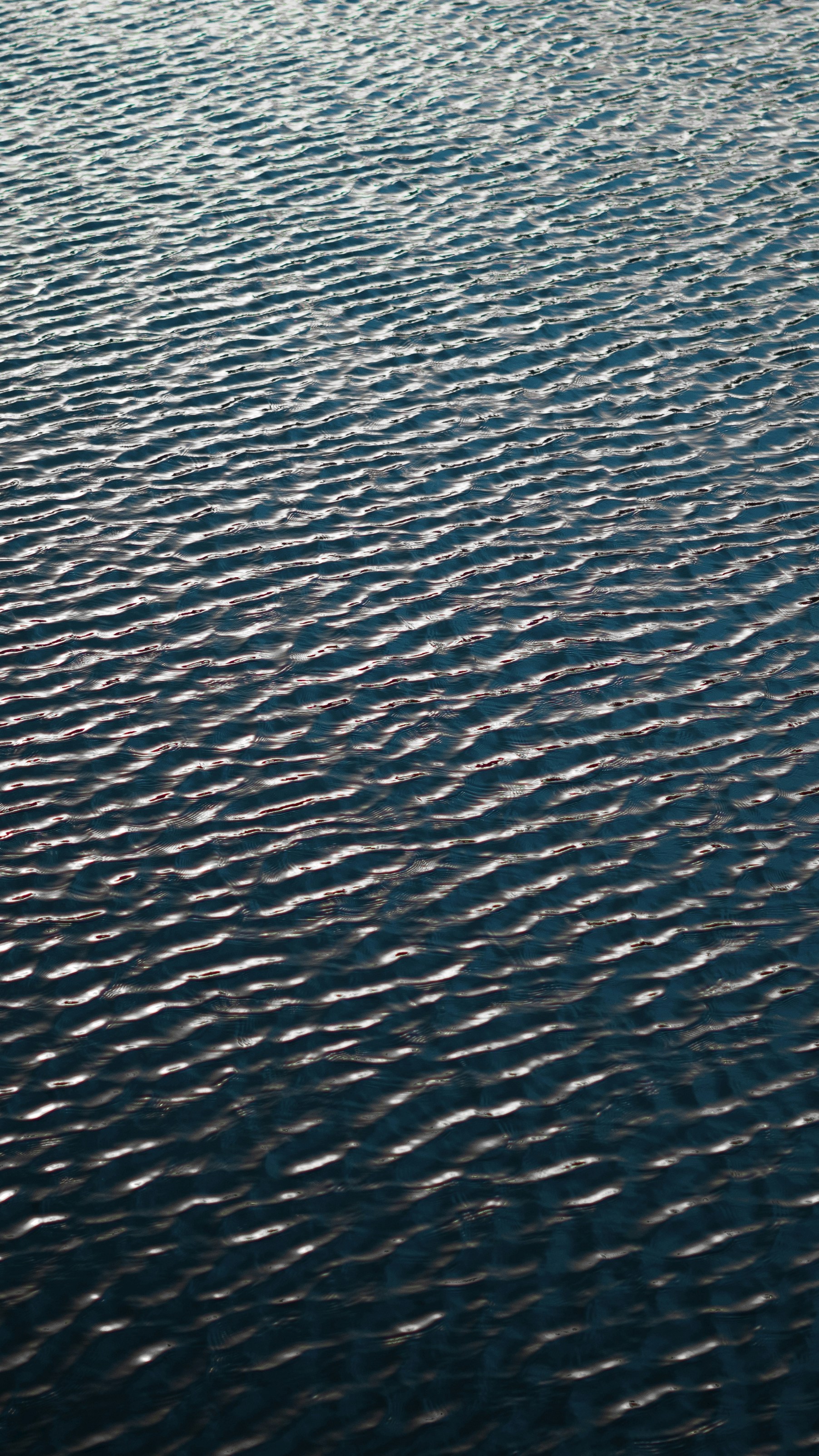 Sunlit Ripples: A Pearl-Blue Sea of Gentle Waves
