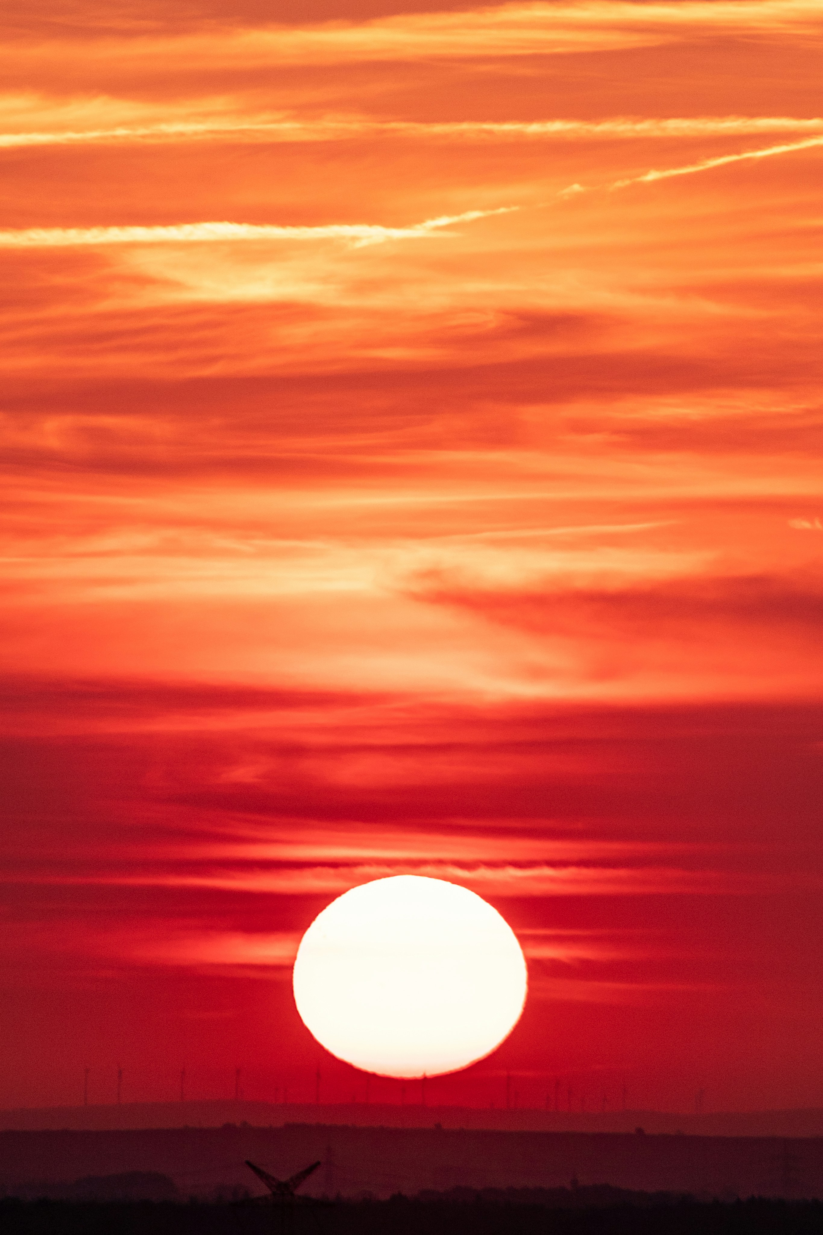 Red Sphere at Dusk: A Quiet Horizon