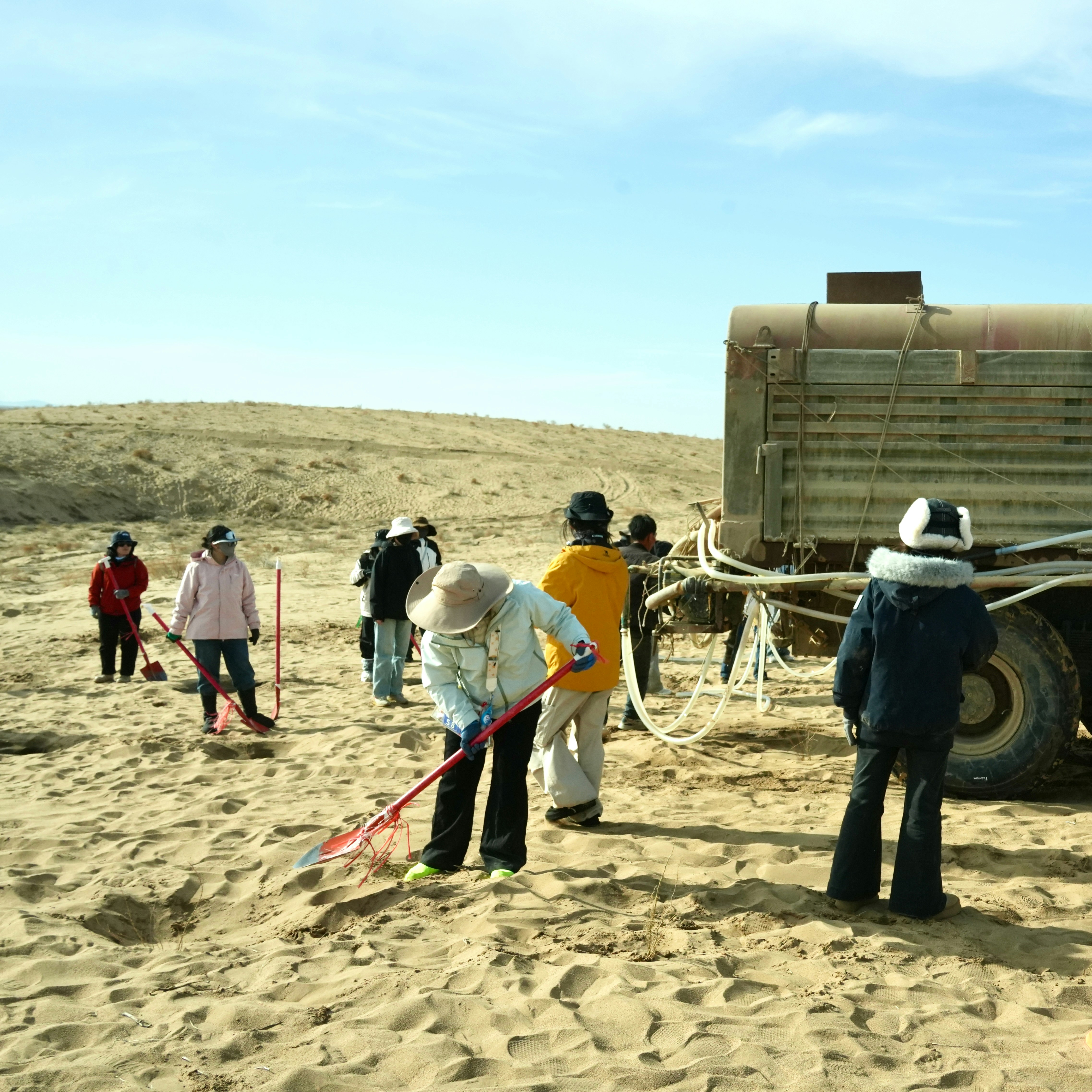 Dust and Determination: A Teamwork Session in the Desert