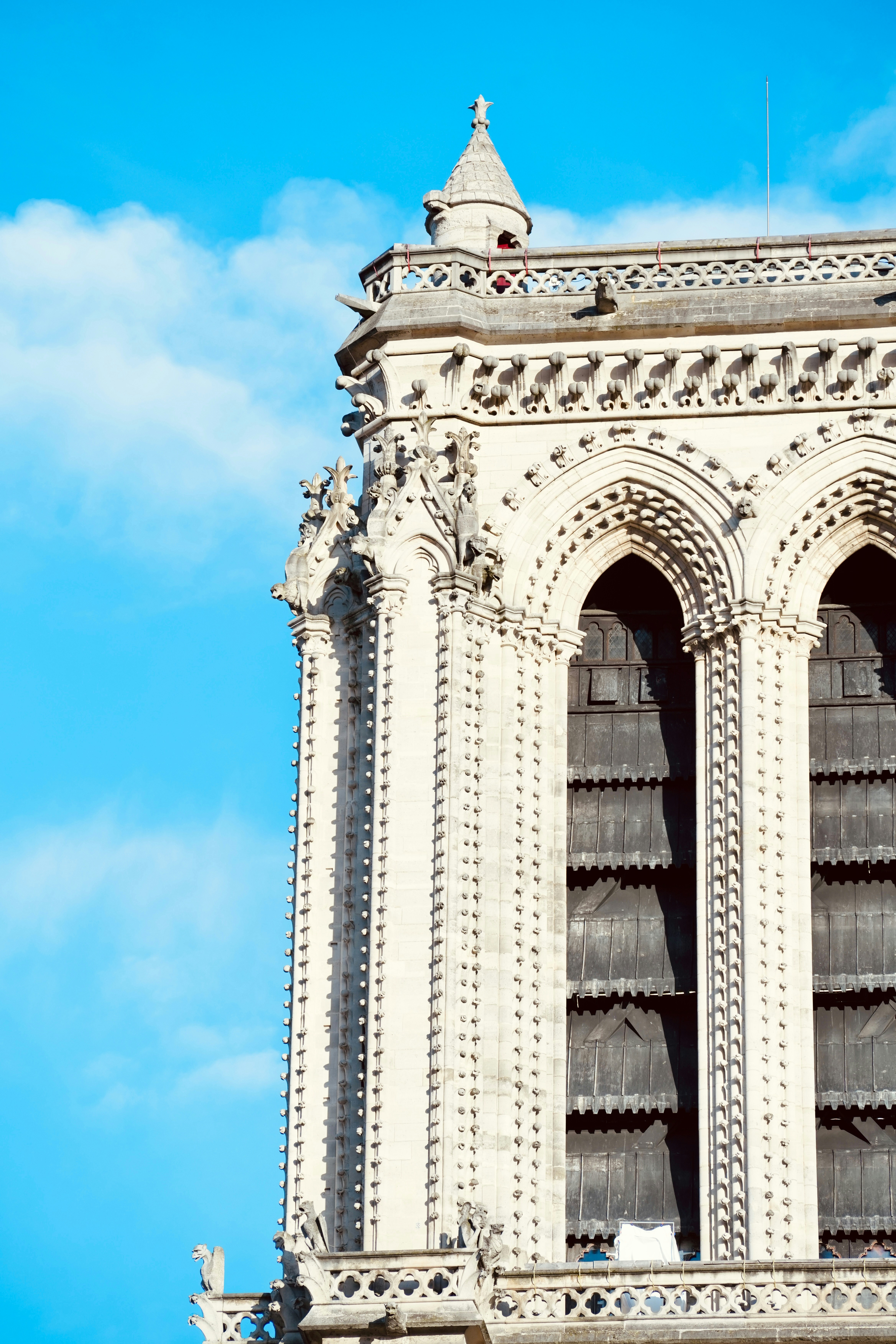 Gothic Facade in Clear Sky