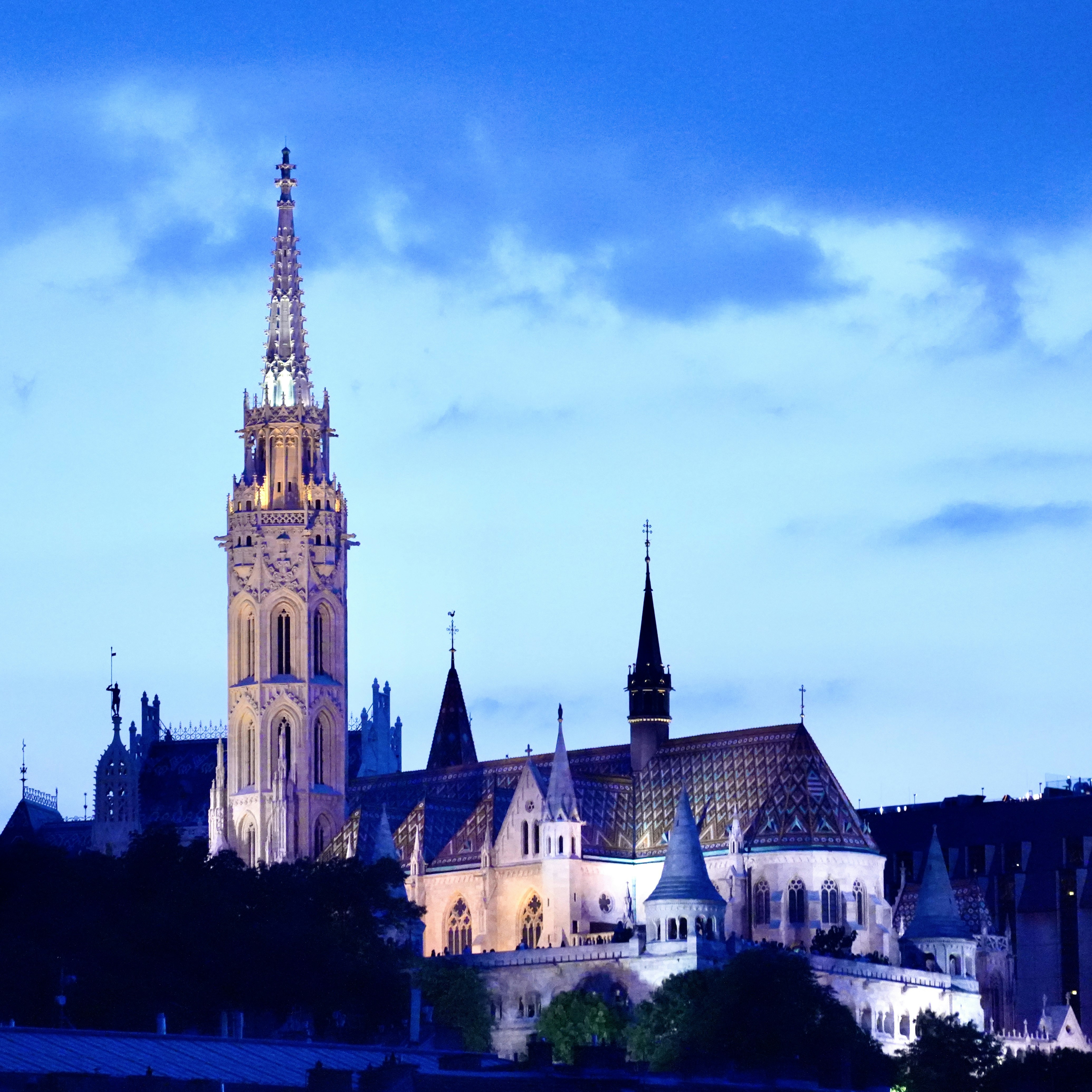 Pink-tinged Parisian Spire at Dusk
