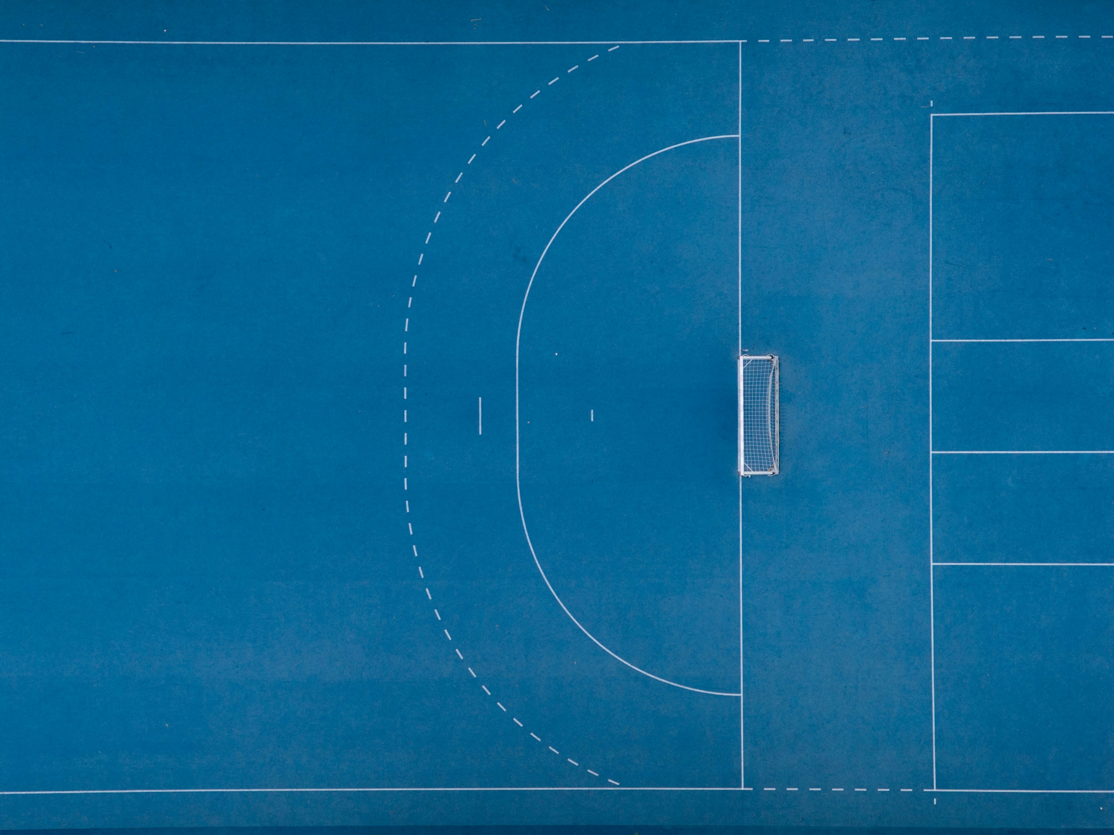 Court Lines, Blue Court: A Bird's-Eye of the Half-Crequency Net