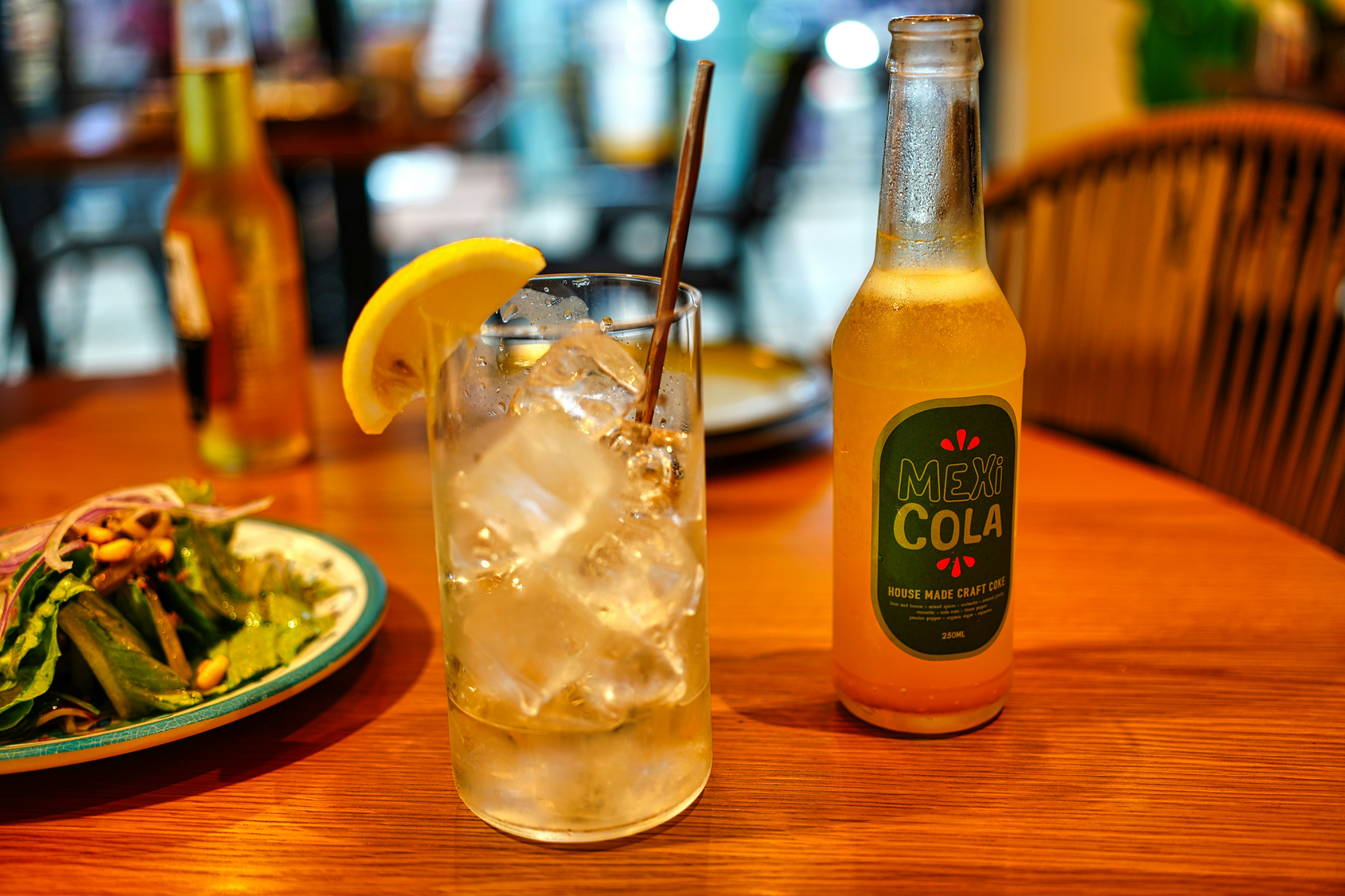 Lemon Ice and Mexican Cola on a Warm Evening Table